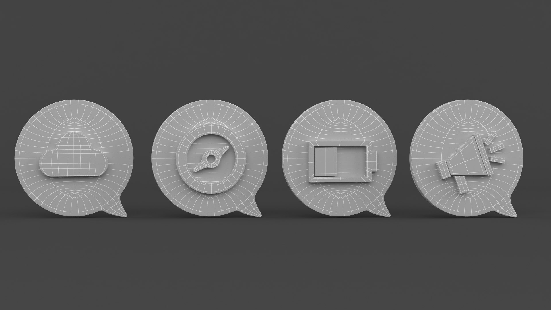 3D Notification Icon Model - TurboSquid 1990580
