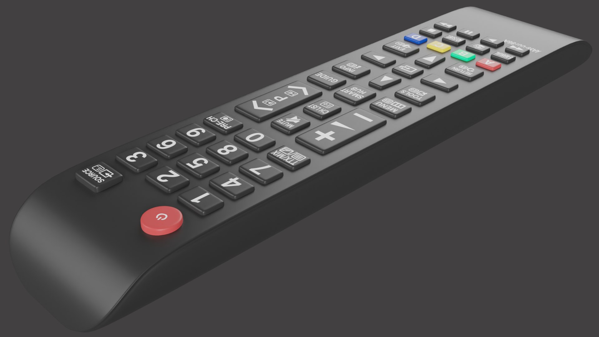 3D Tv Remote Model - TurboSquid 2233297