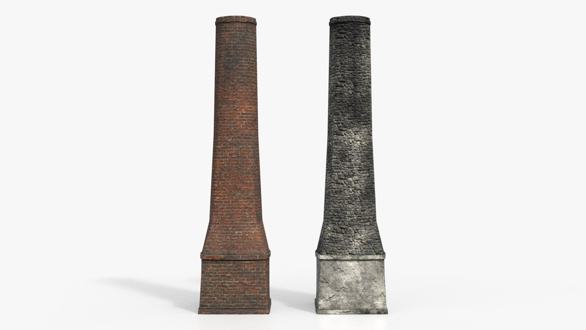 3D model Two Brick chimneys - TurboSquid 2154275
