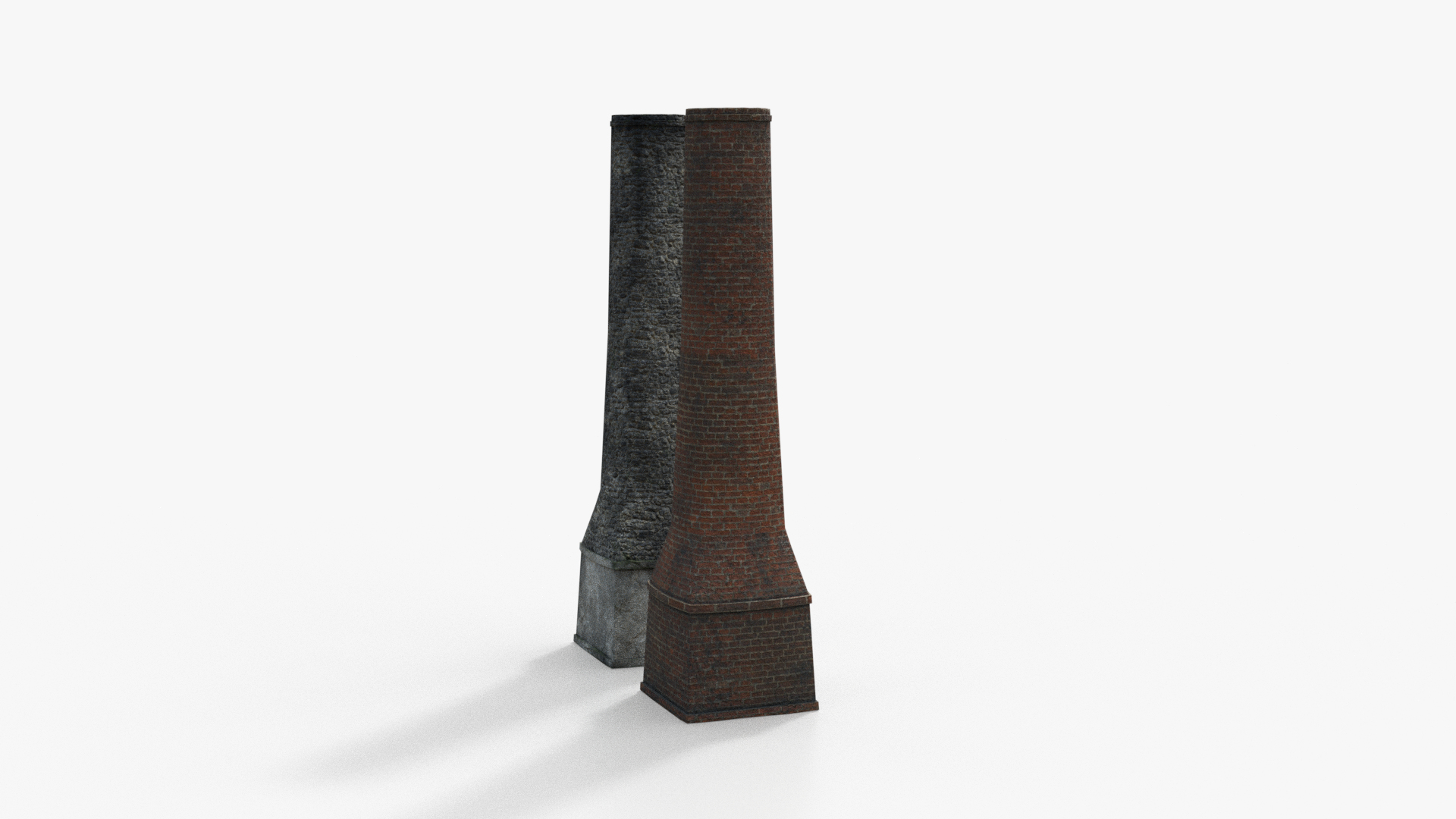 3D model Two Brick chimneys - TurboSquid 2154275