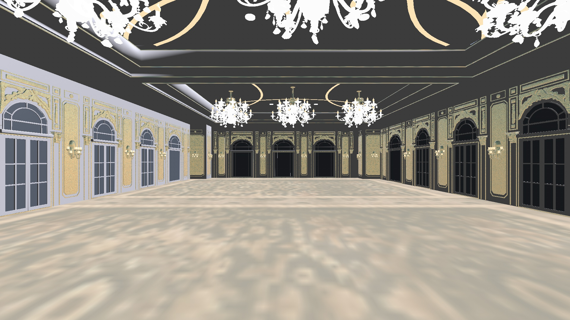 3D Model Dc Hotel Ballroom - TurboSquid 2108403