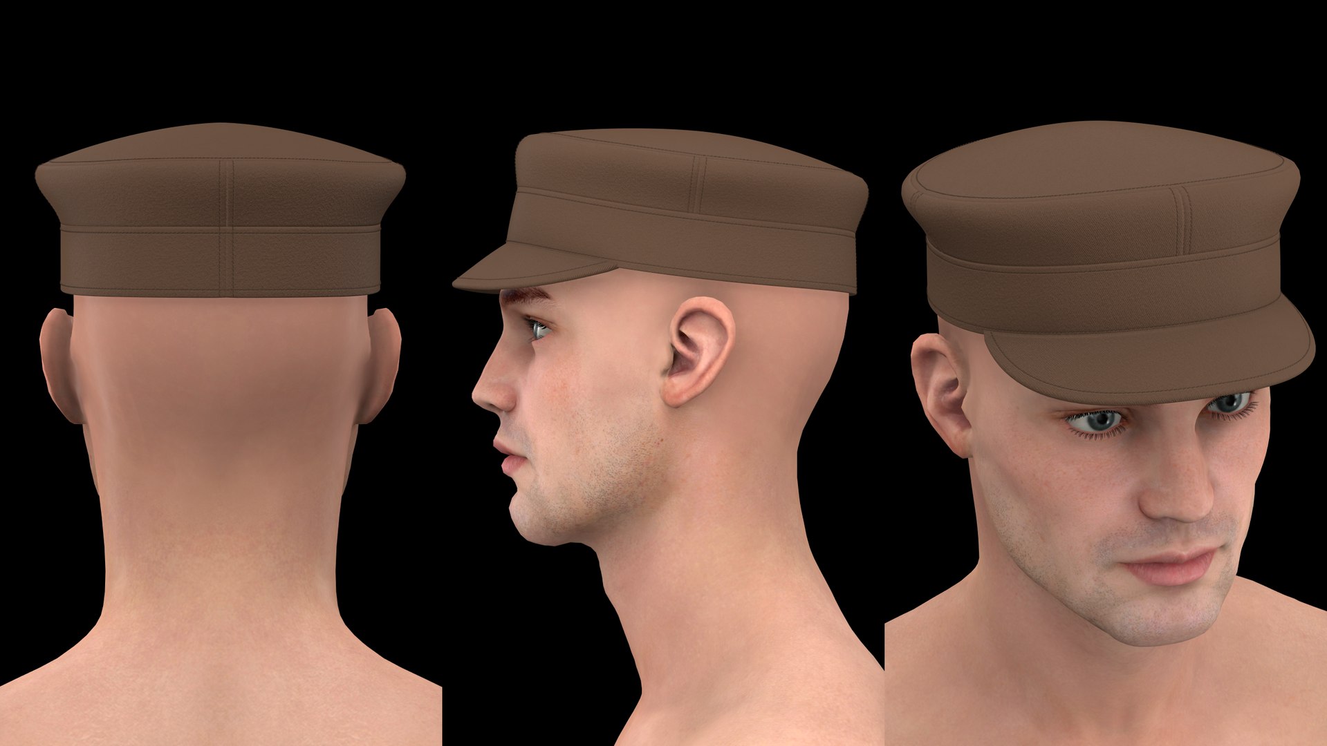 3D CLASSIC CAPS PACK Mv2 Zpac Obj Fbx Highpoly - TurboSquid 2322476