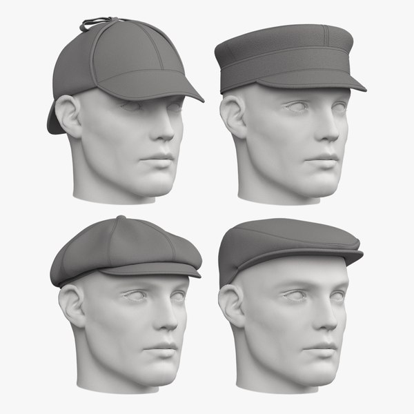 modelo 3d PAQUETE DE GORRAS CLÁSICAS mv2 zpac obj fbx highpoly ...