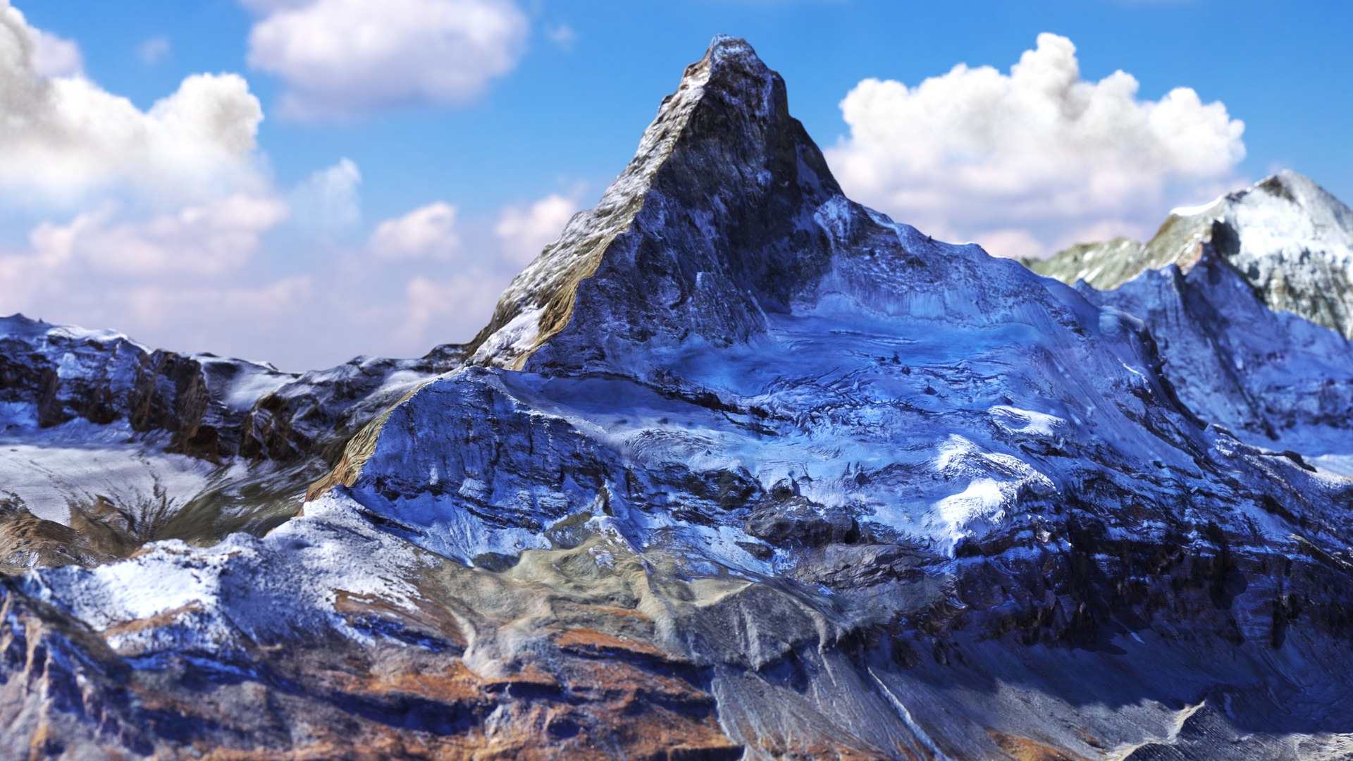 3D Mountain Landscape Model - TurboSquid 2151882
