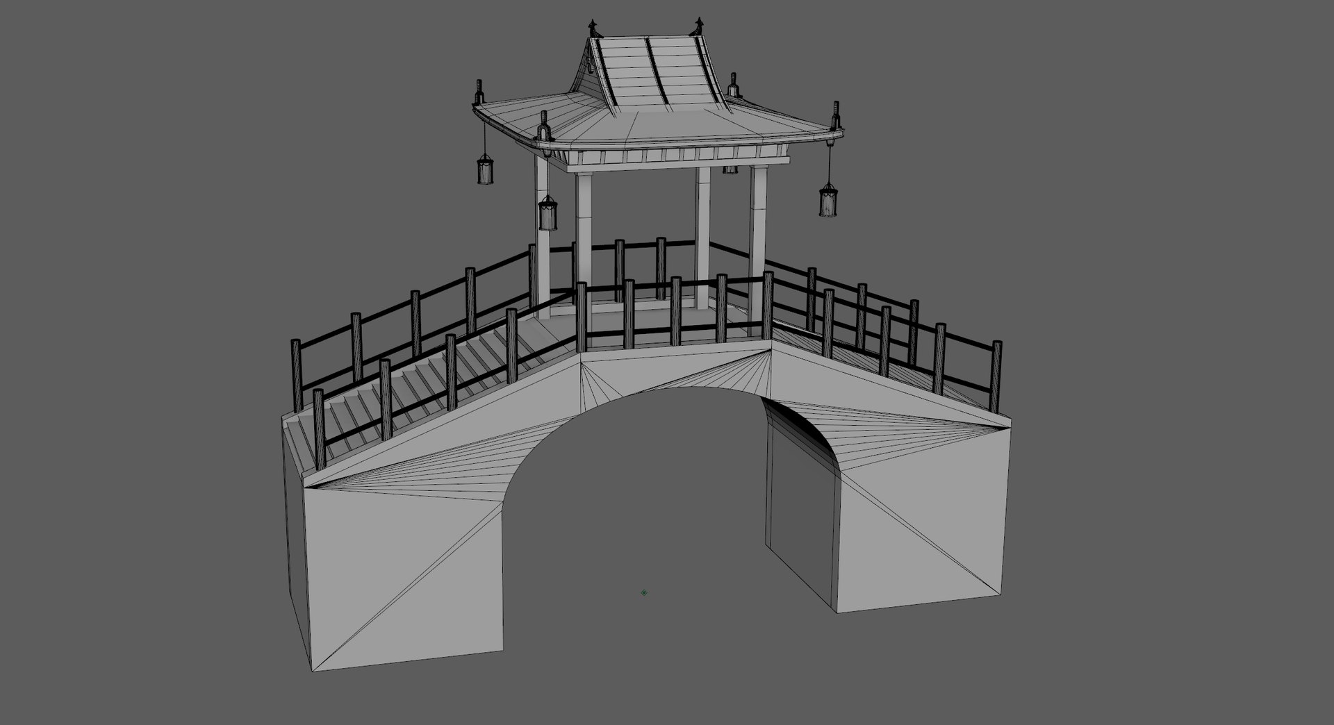 3D Asian Bridge Model - TurboSquid 2210322