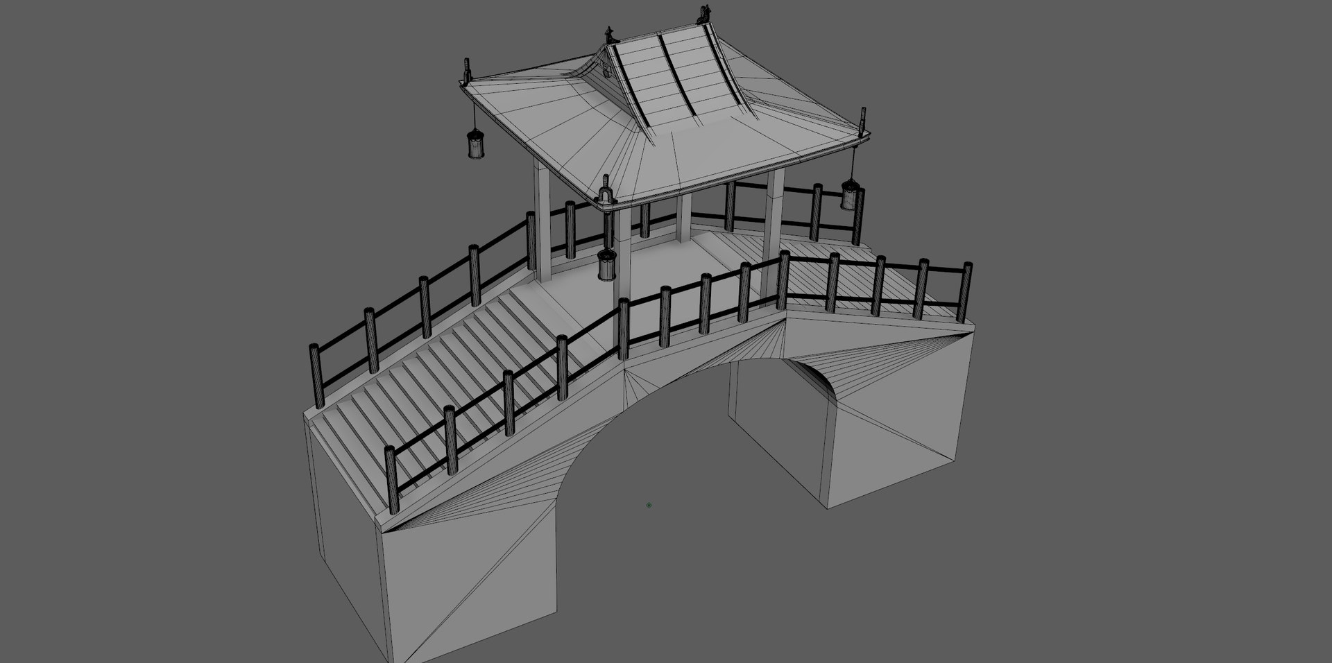 3D Asian Bridge Model - TurboSquid 2210322