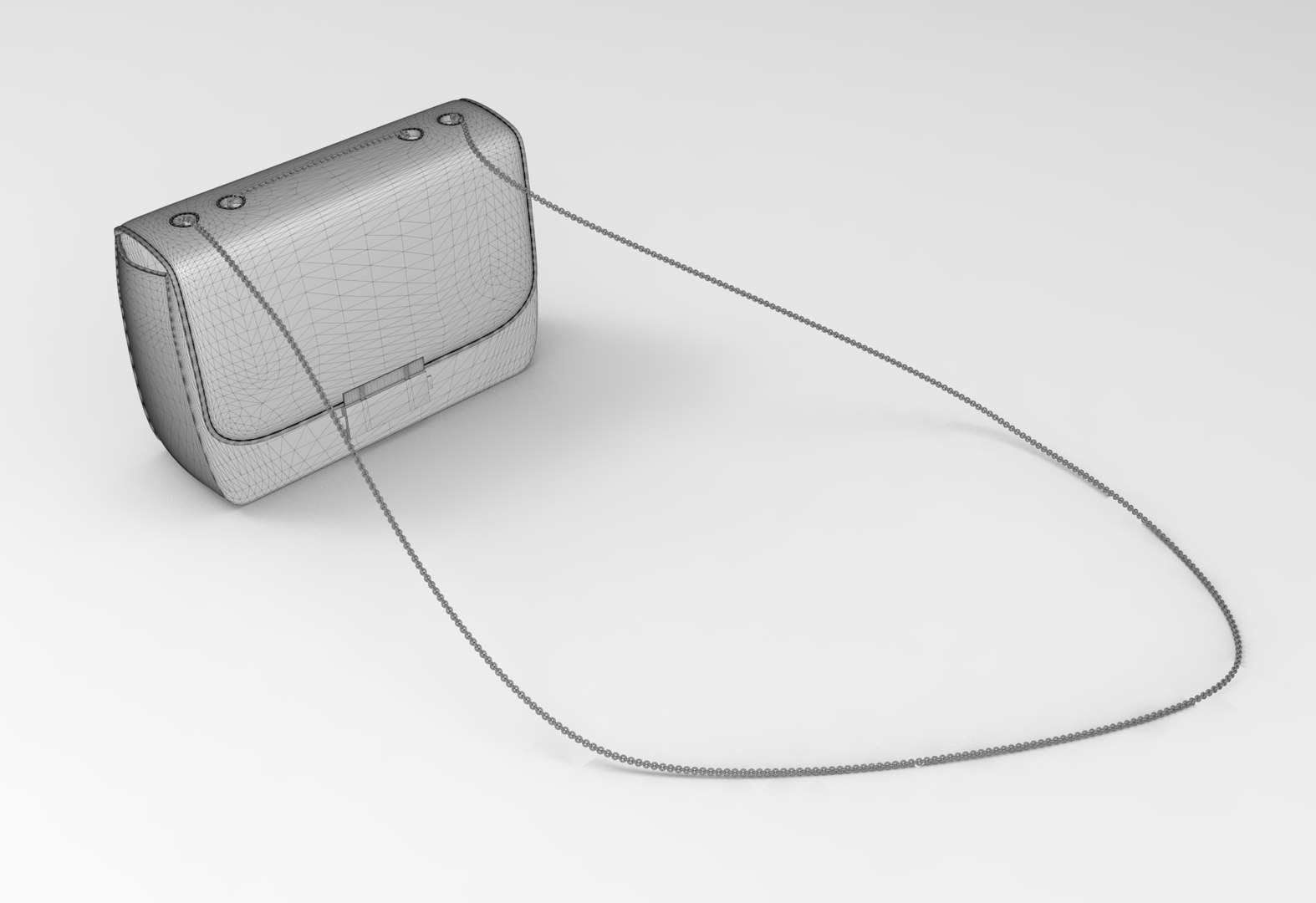 Chain Strap Shoulder Bag 3D - TurboSquid 1953595