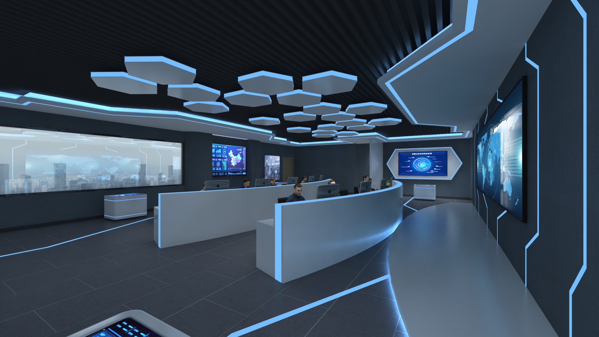 Command Room Monitoring Center1 3D Model - TurboSquid 2111304