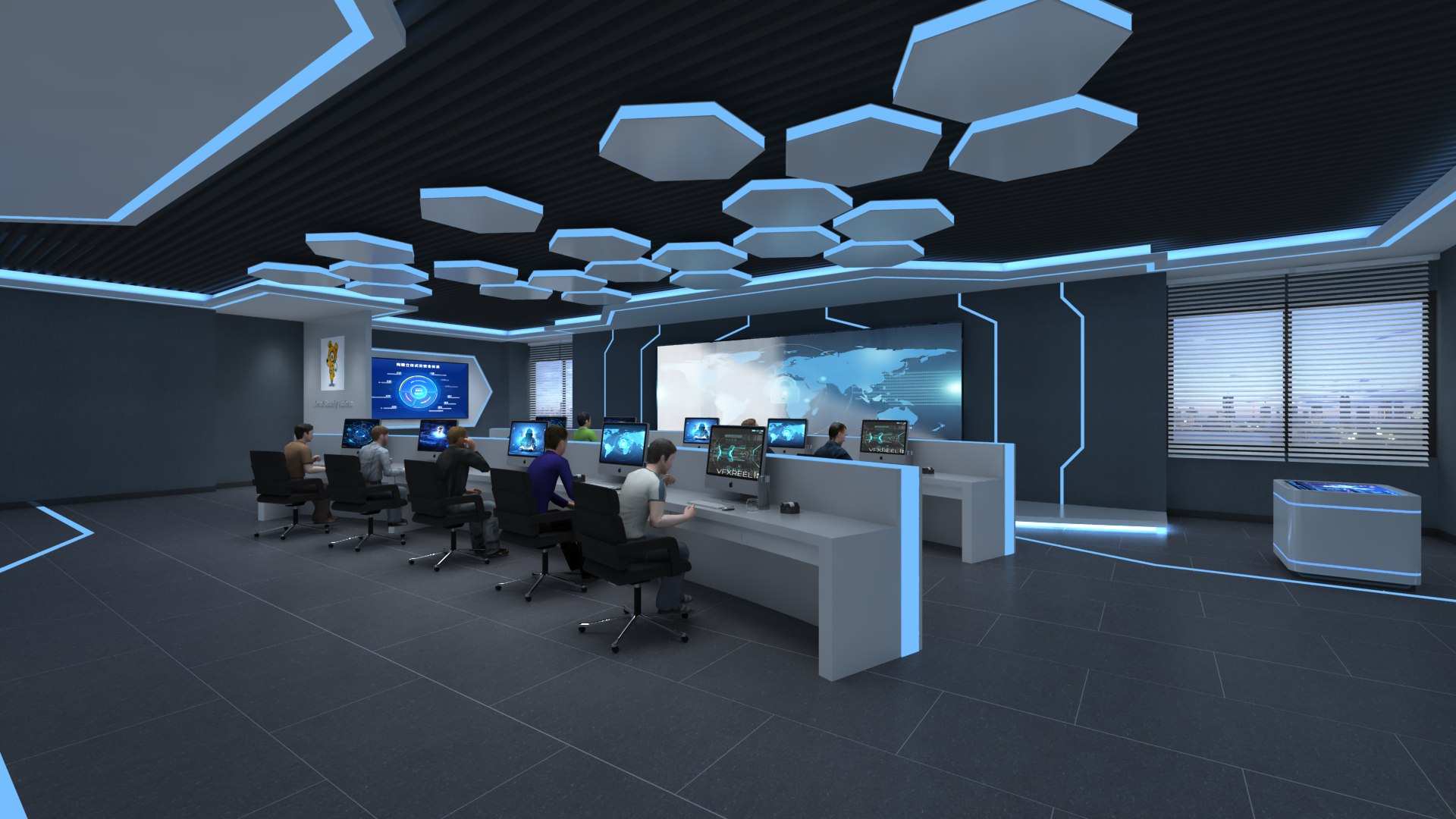 Command Room Monitoring Center1 3D Model - TurboSquid 2111304