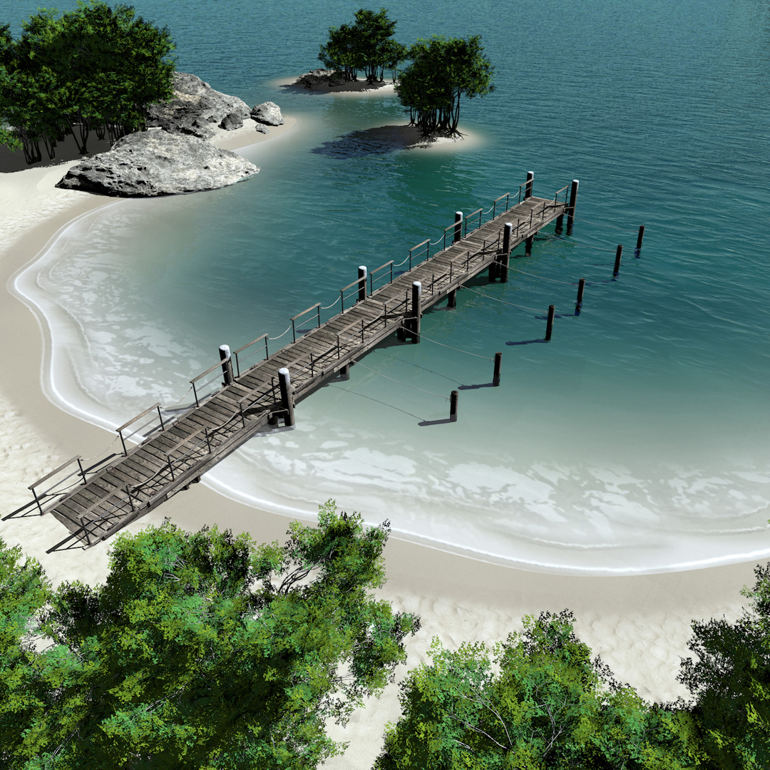 beach modeled pier