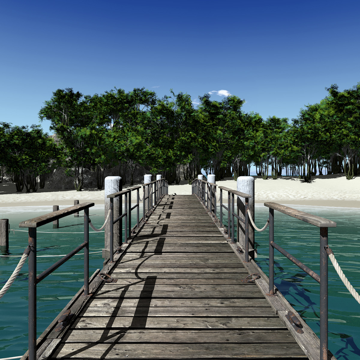 beach modeled pier