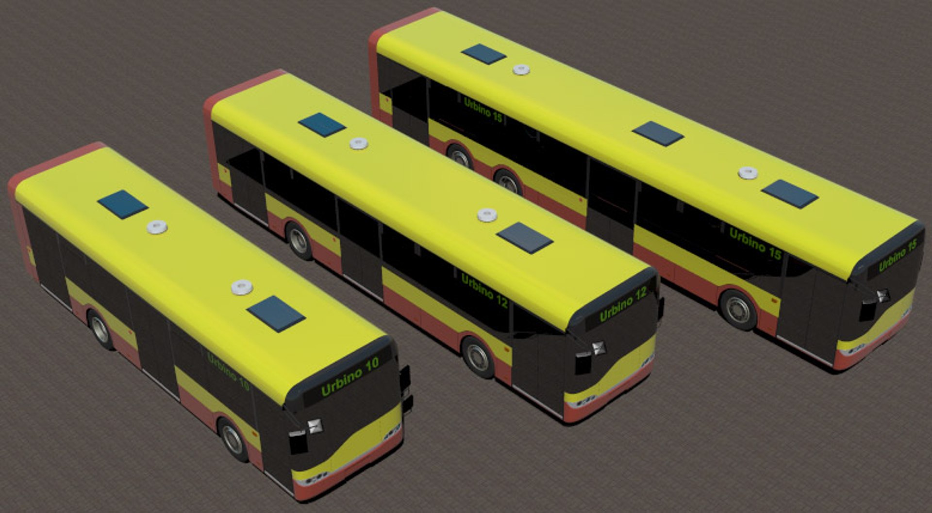 City Buses Solaris Urbino 3d 3dm