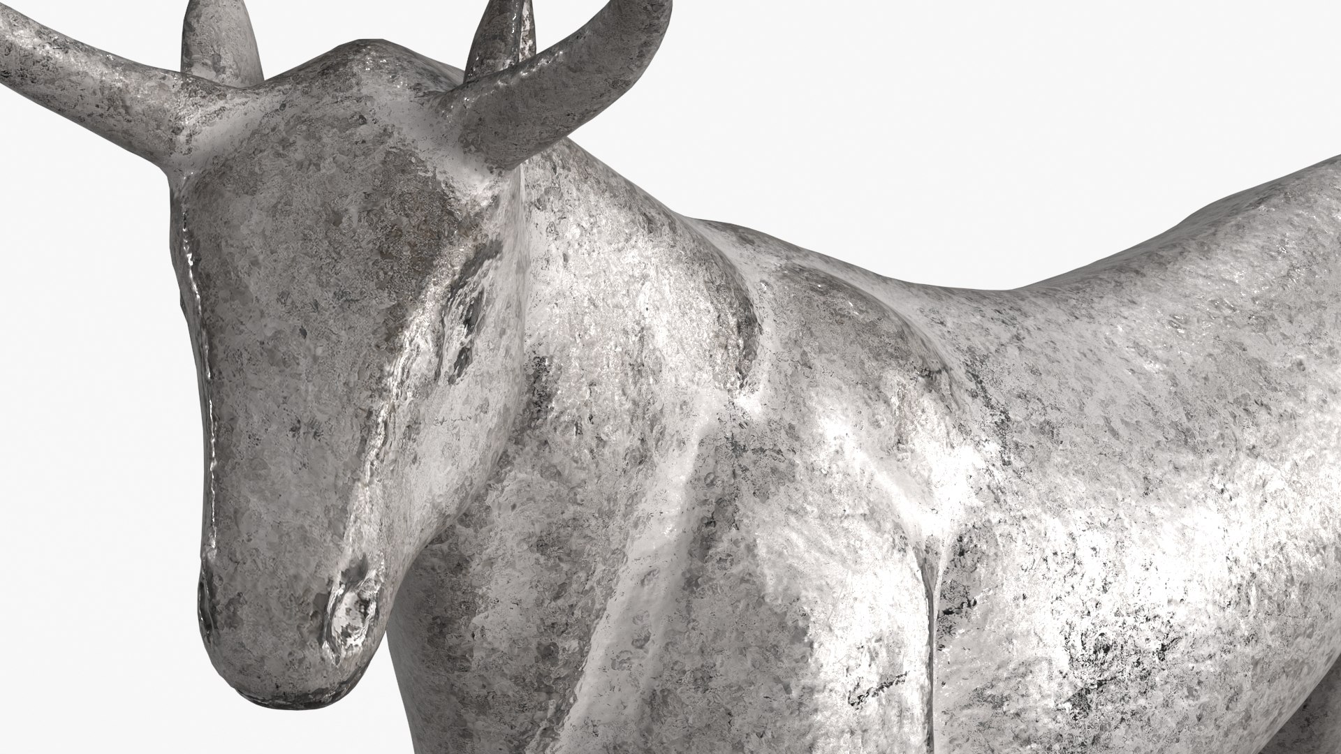 3D Brook Iron Bull Figurine 3 Color Model - TurboSquid 2233584