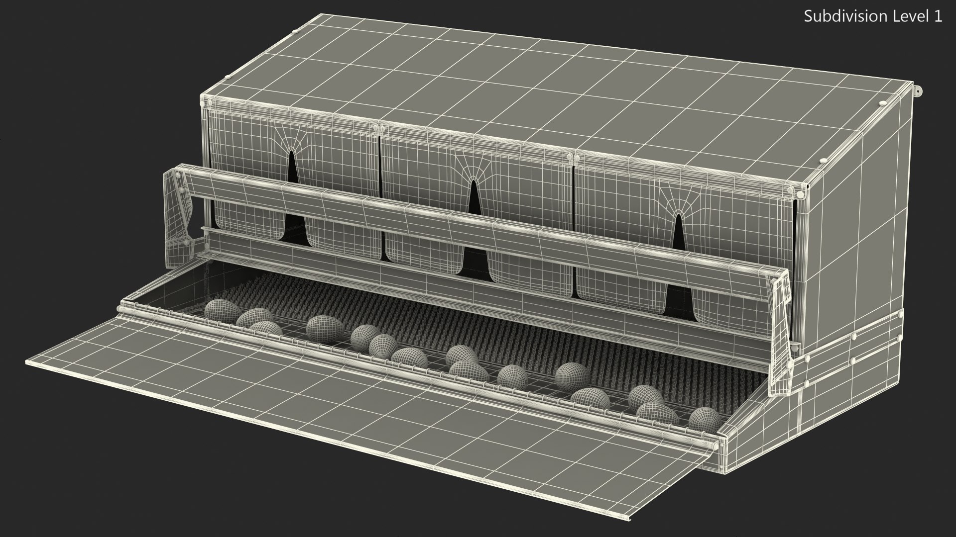 Large Reversible Rollaway Nest Box with Eggs 3D model - TurboSquid 1808376