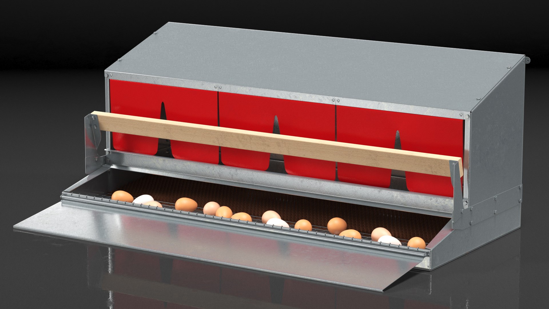 Large Reversible Rollaway Nest Box with Eggs 3D model - TurboSquid 1808376