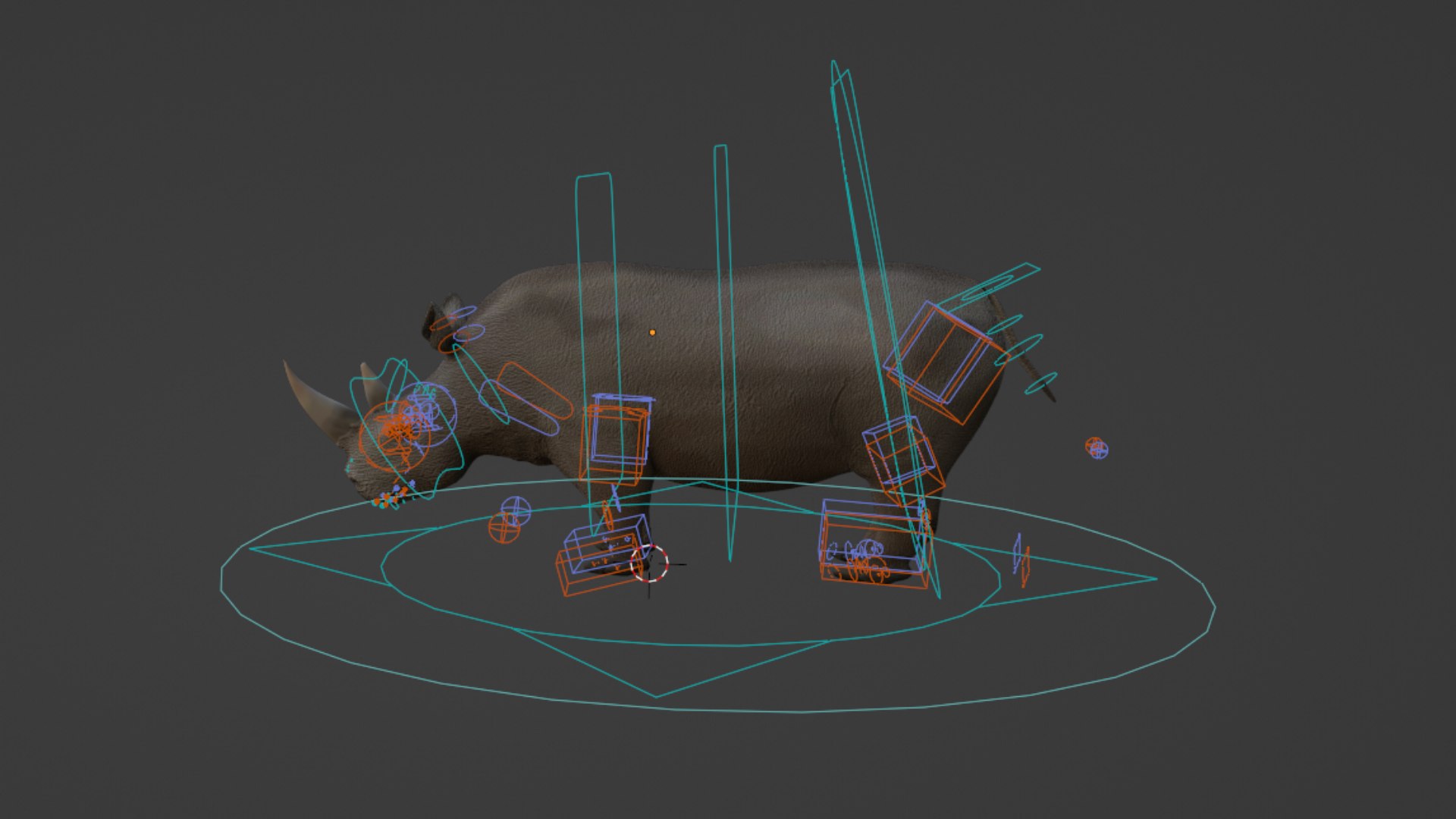 Rhinoceros 3D Model Rigged And Animated 3D Model - TurboSquid 2307648