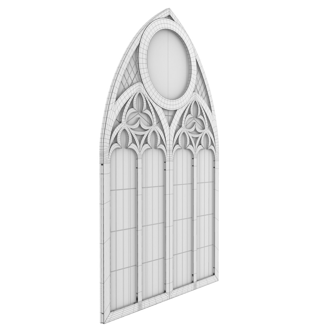 3D Gothic Window - TurboSquid 2210335