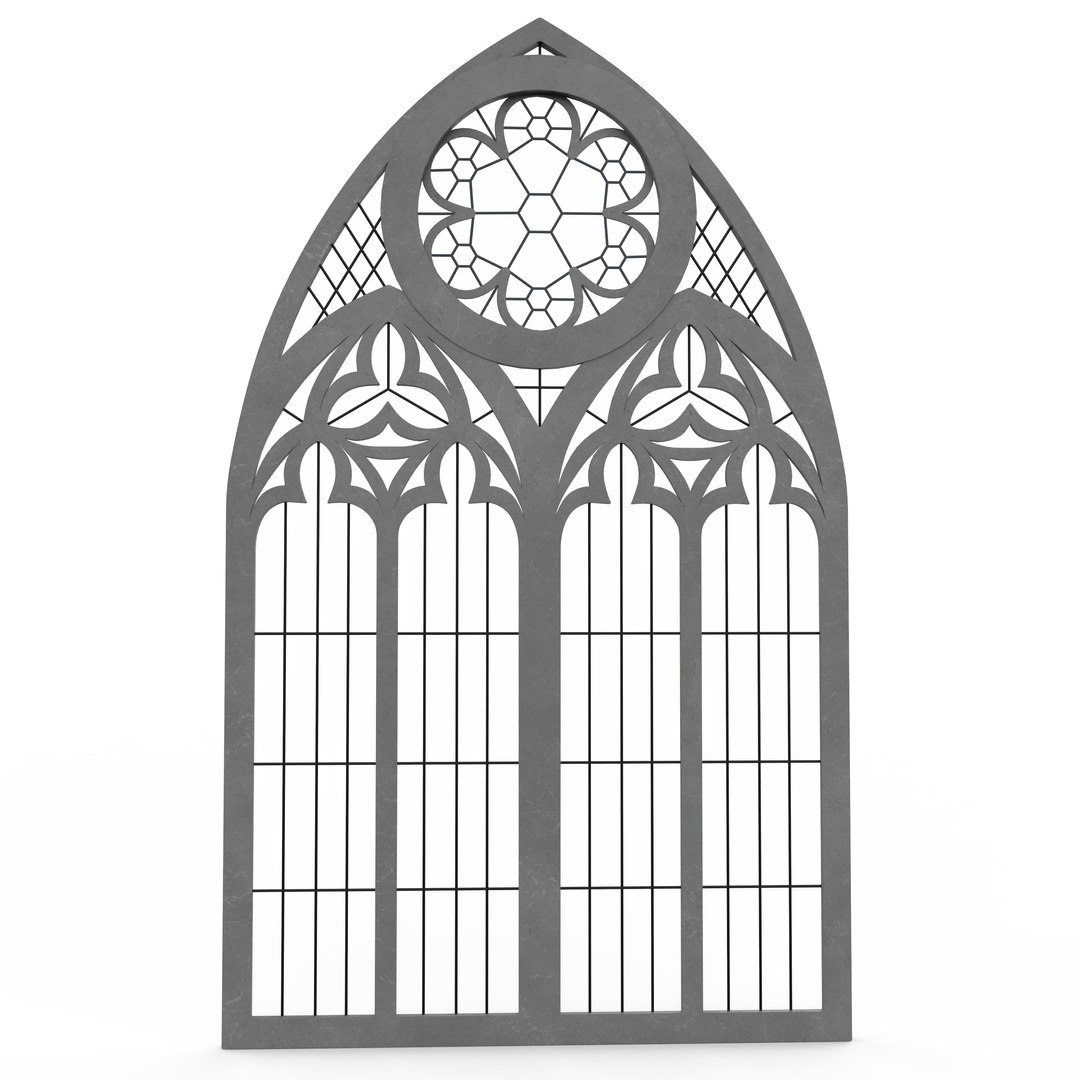 3D Gothic Window - TurboSquid 2210335