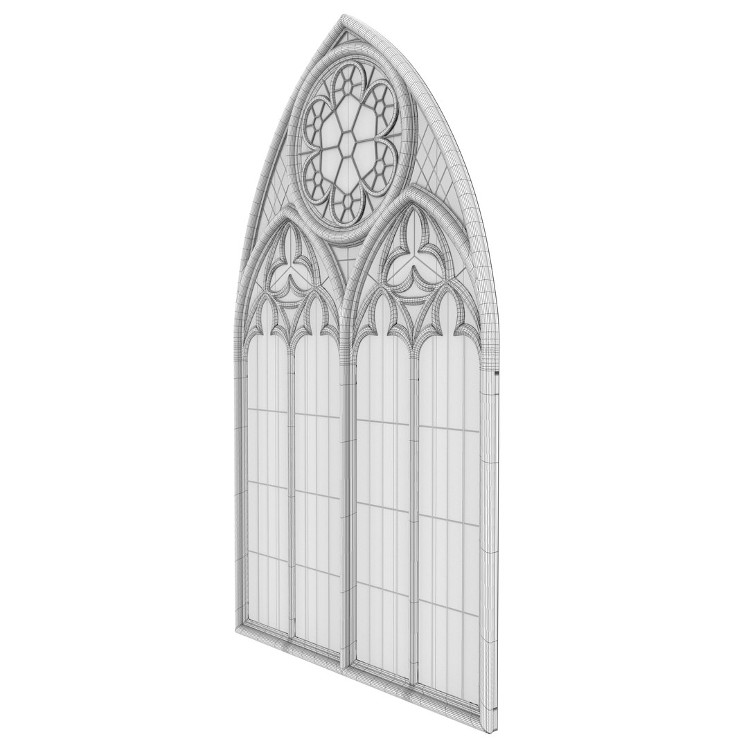 3D Gothic Window - TurboSquid 2210335