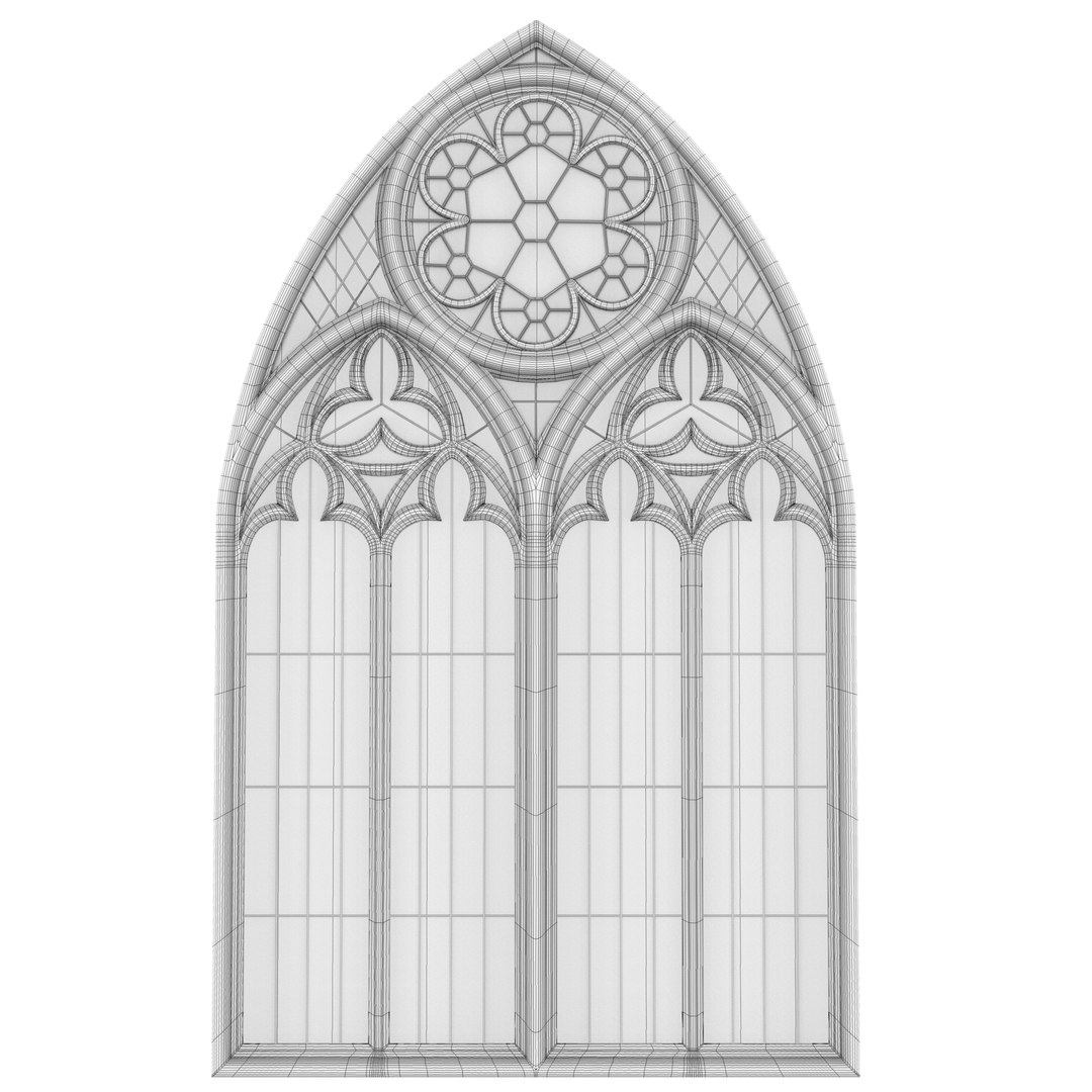 3D Gothic Window - TurboSquid 2210335