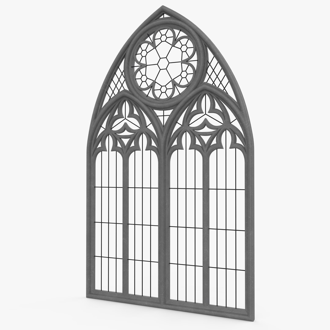 3D Gothic Window - TurboSquid 2210335