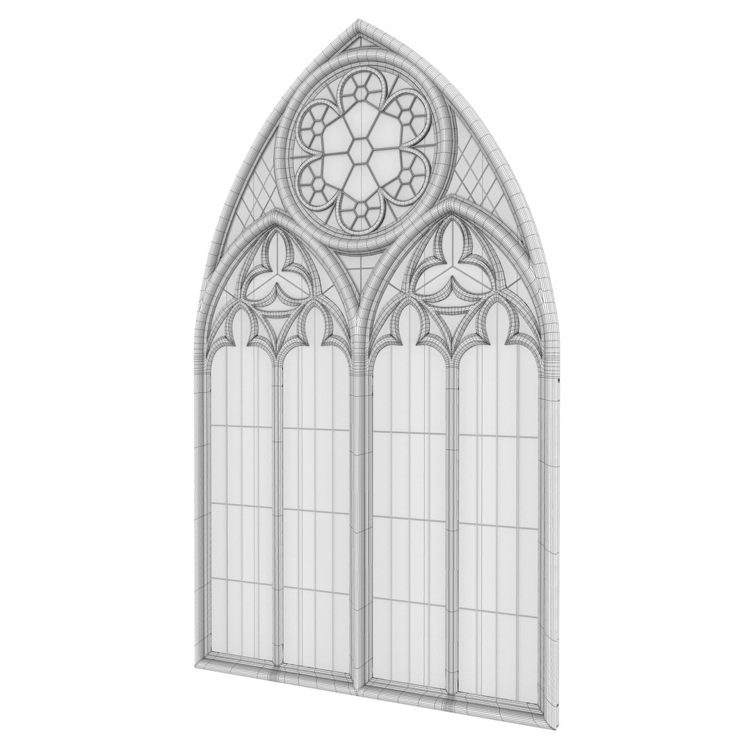 3D Gothic Window - TurboSquid 2210335