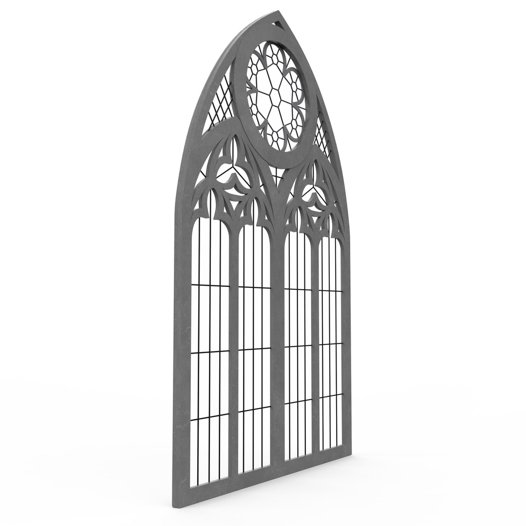 3D Gothic Window - TurboSquid 2210335