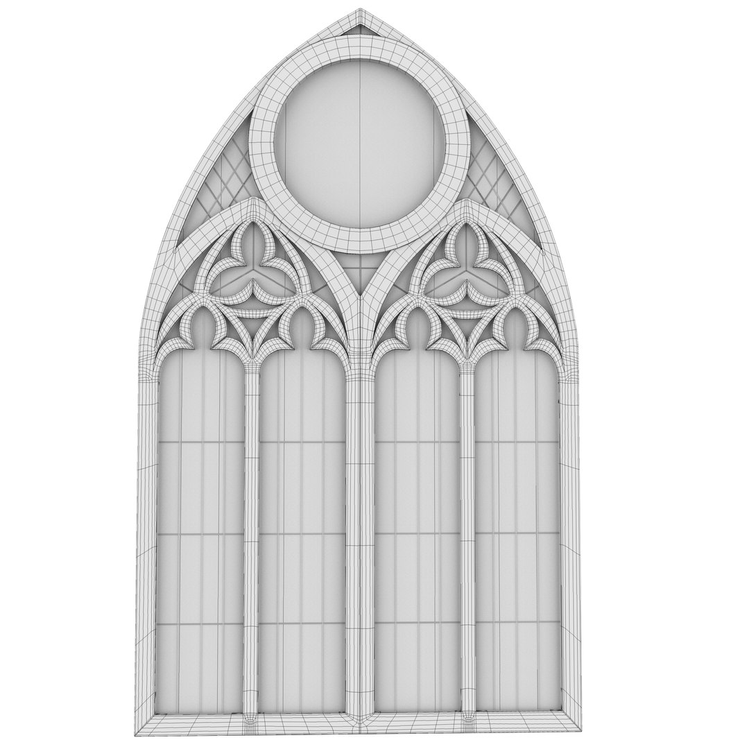 3D Gothic Window - TurboSquid 2210335