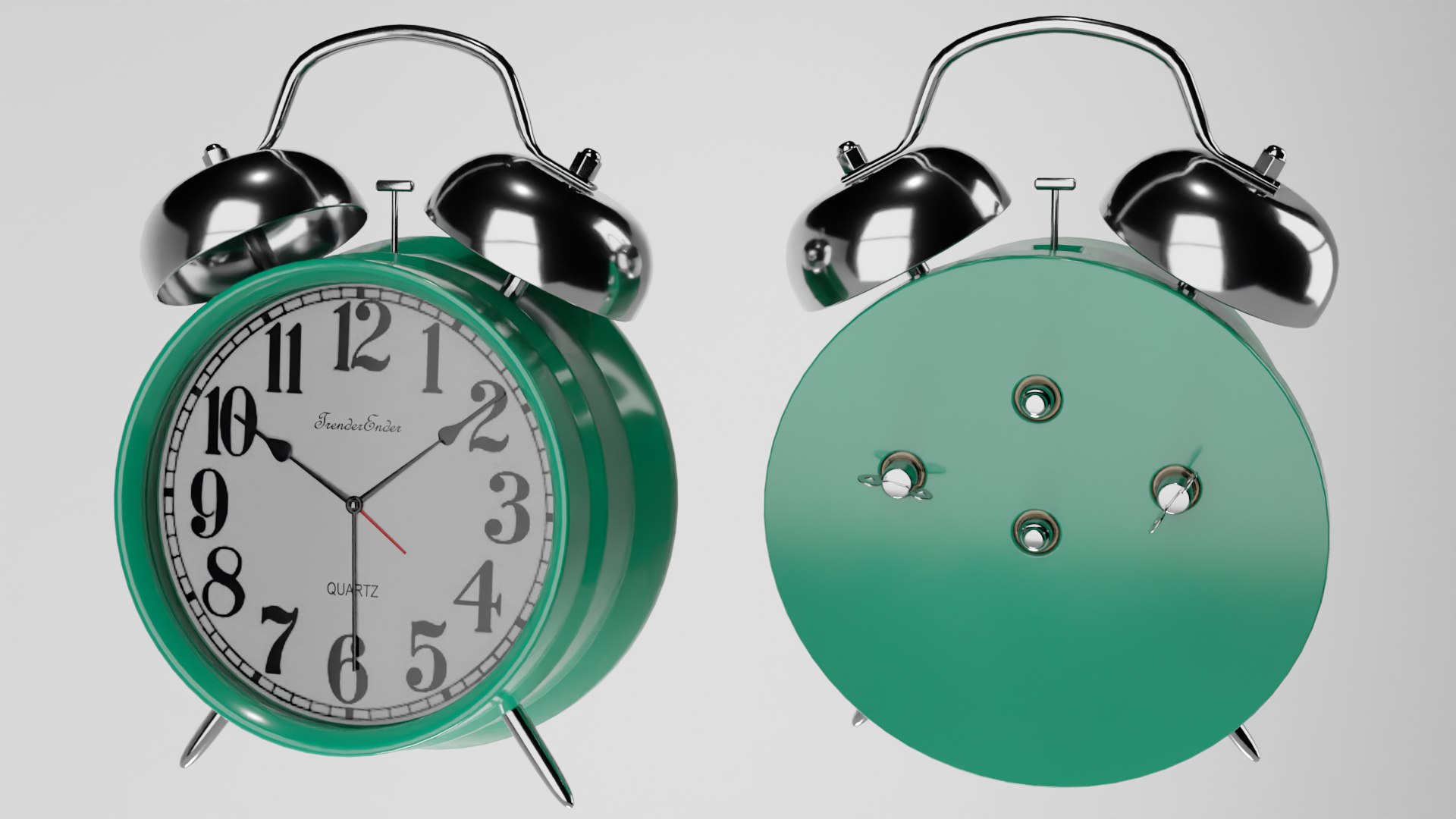 3D Vintage Alarm Clock Model - TurboSquid 1989035