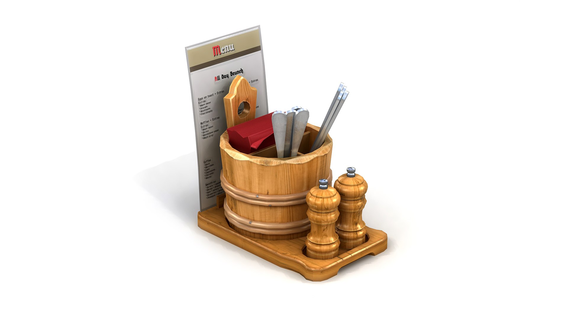 Cafe Condiment Caddy 7A Model - TurboSquid 1765225