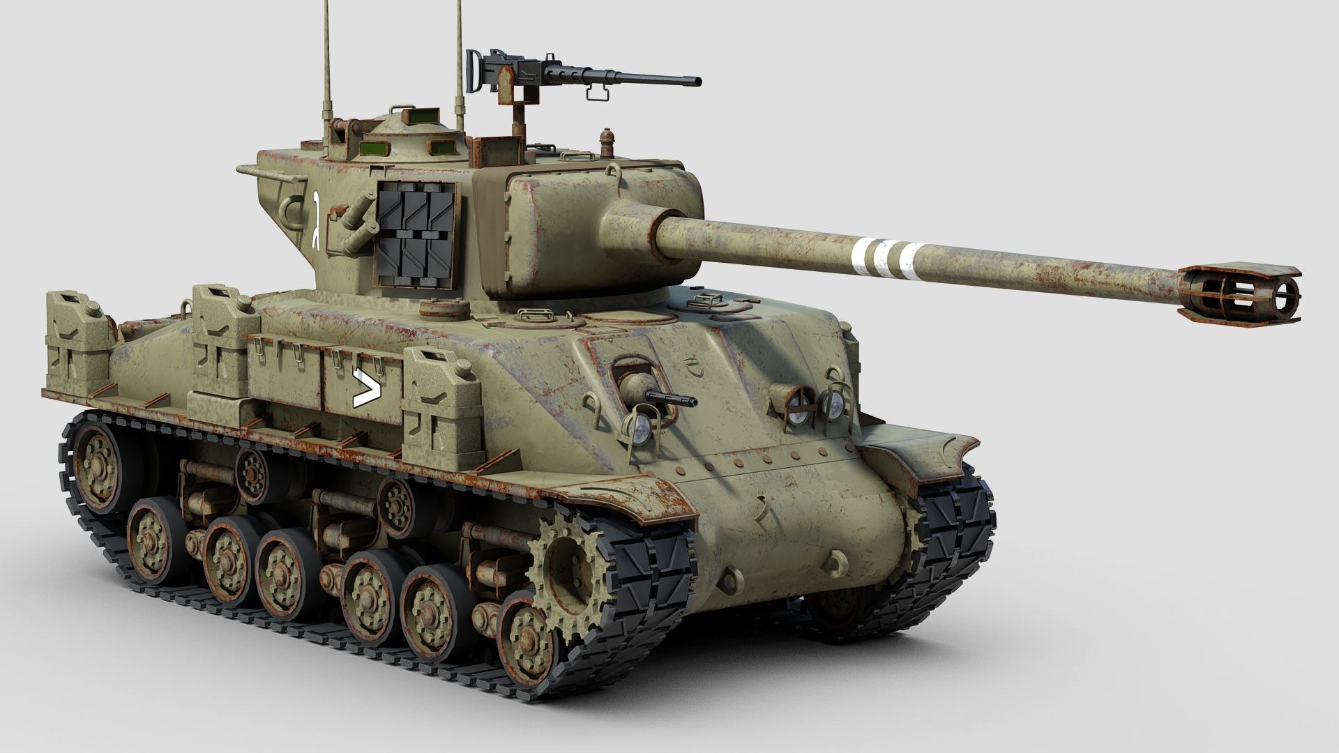 Idf M51 Super Sherman Tank 3d Model