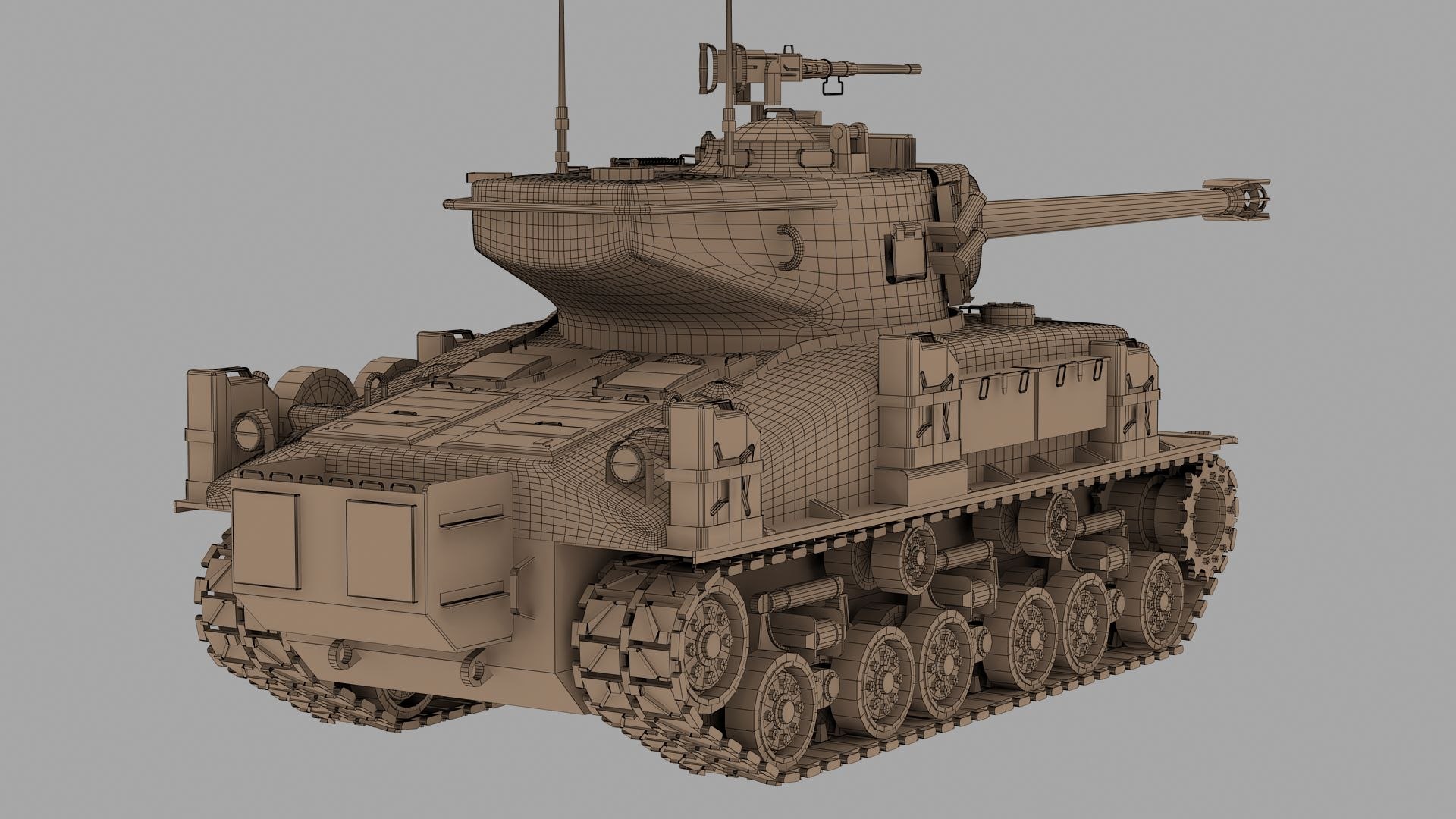 Idf M51 Super Sherman Tank 3d Model
