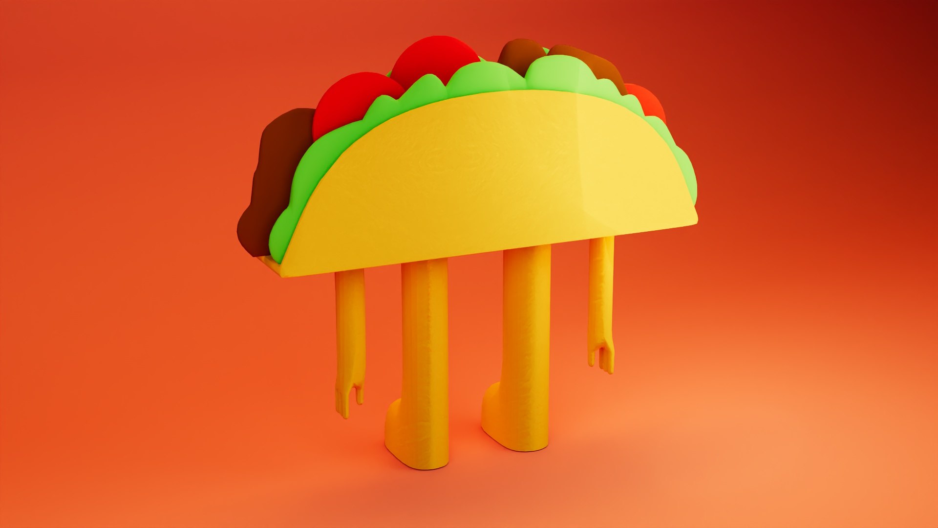 3D Taco Cartoon Character Model - TurboSquid 2297072