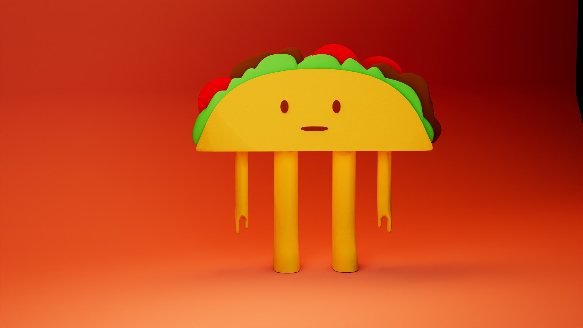3D Taco Cartoon Character Model - TurboSquid 2297072