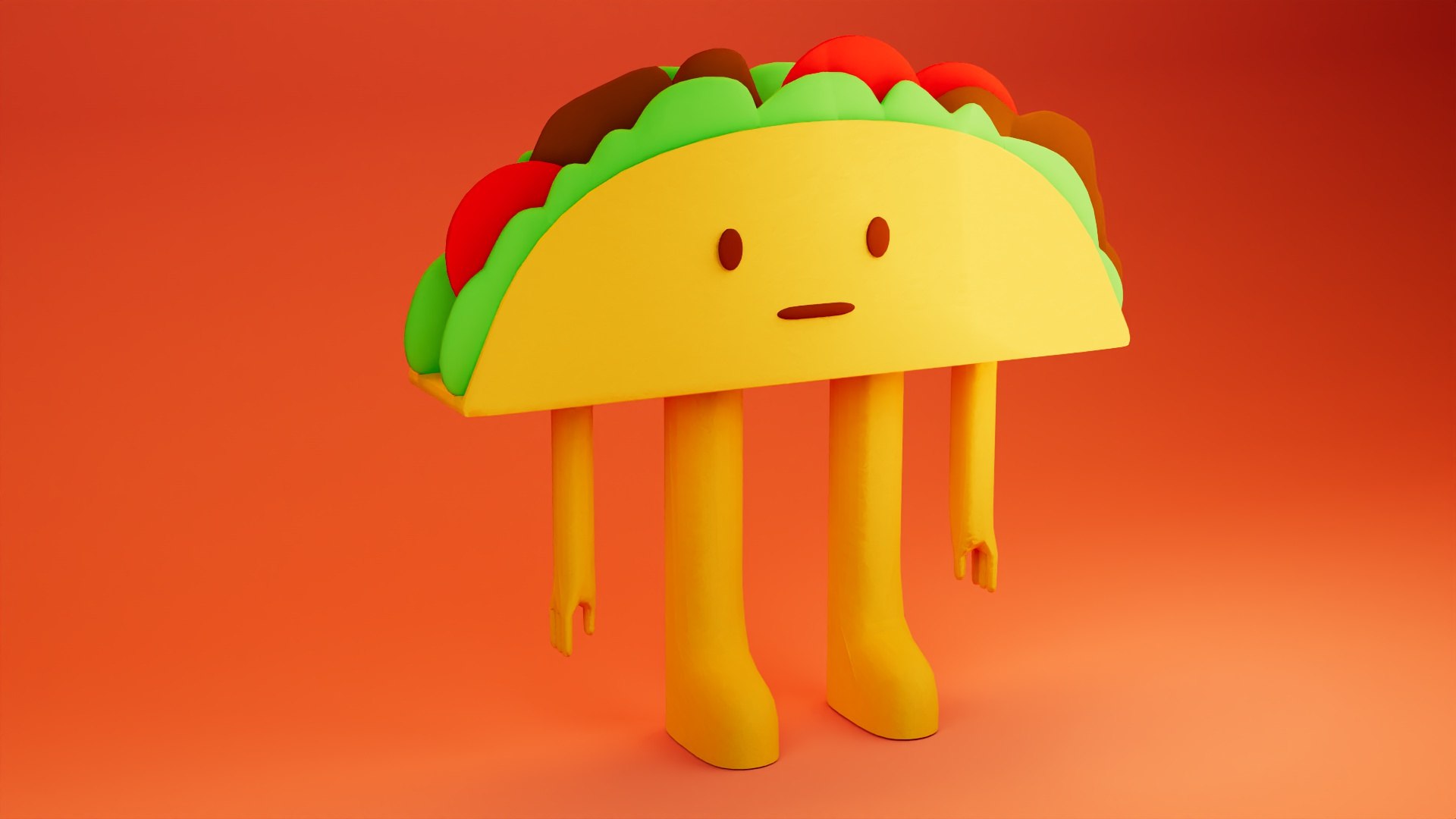 3D Taco Cartoon Character Model - TurboSquid 2297072