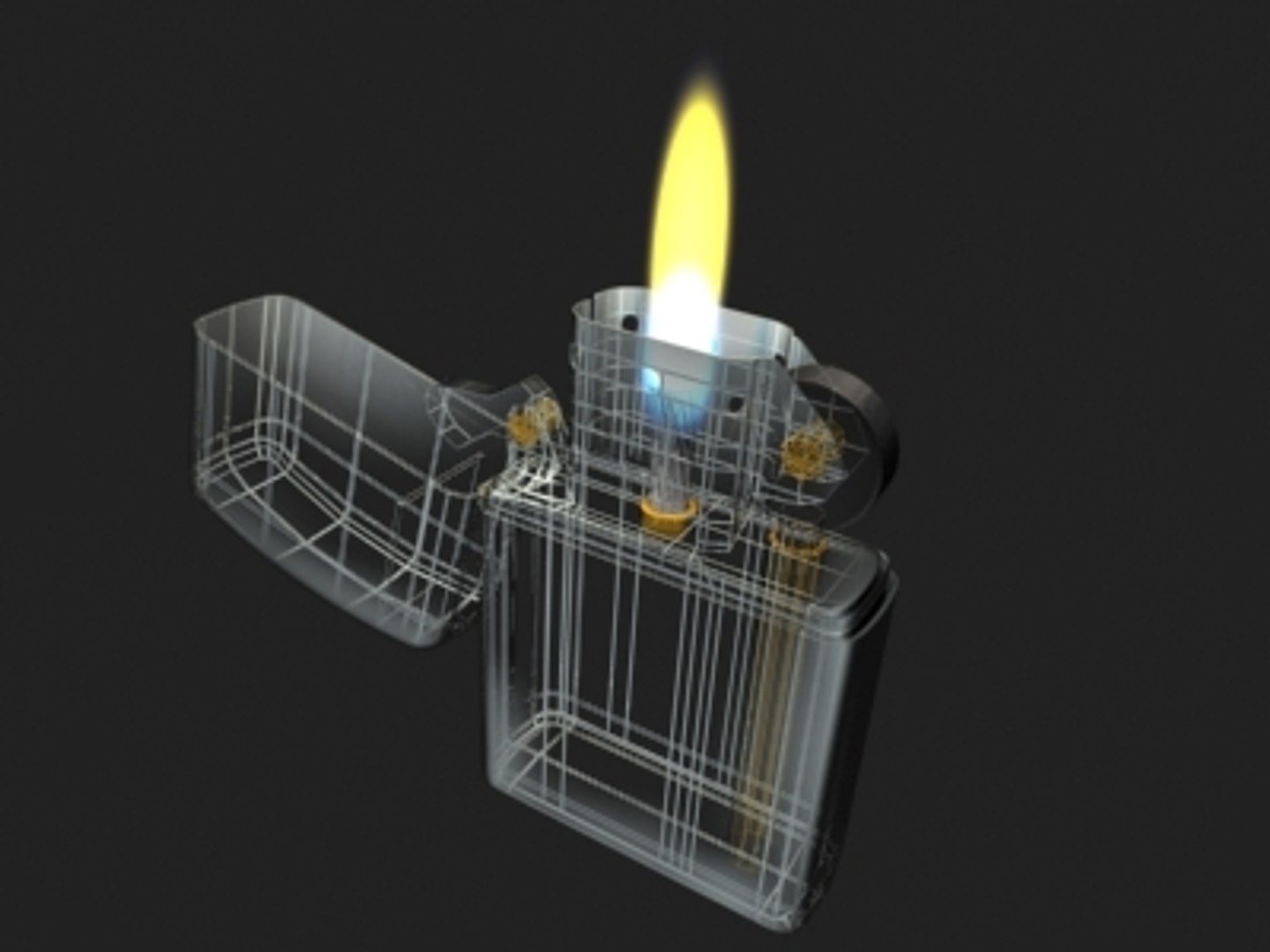3d Lighter Lights Model