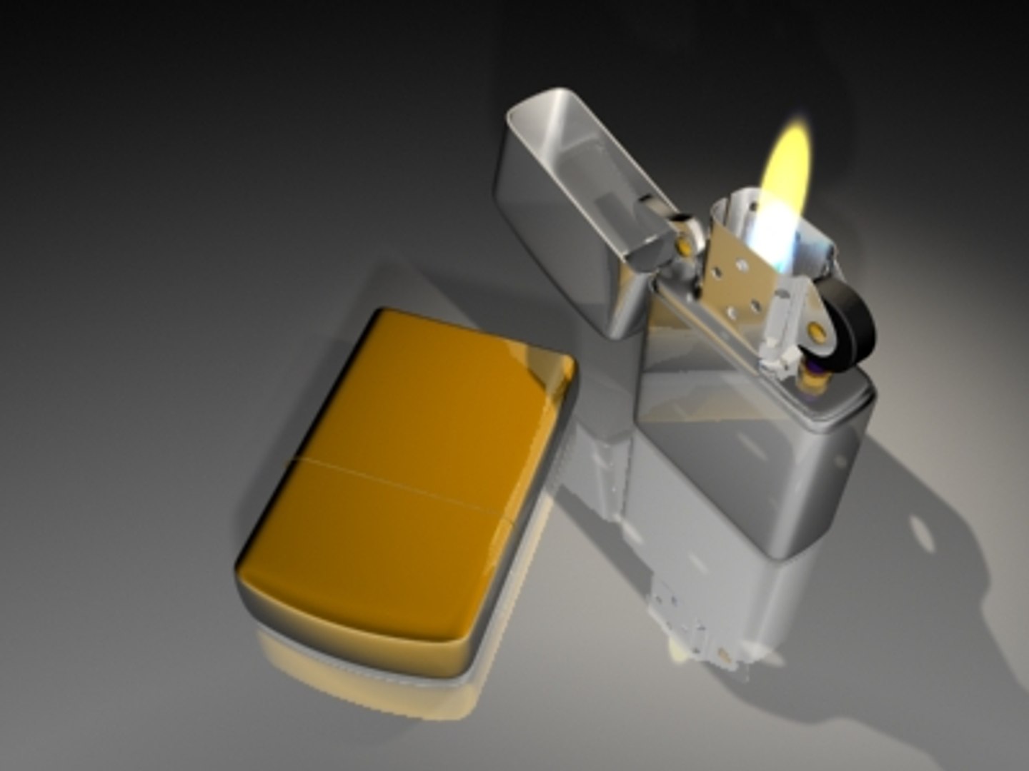 3d Lighter Lights Model