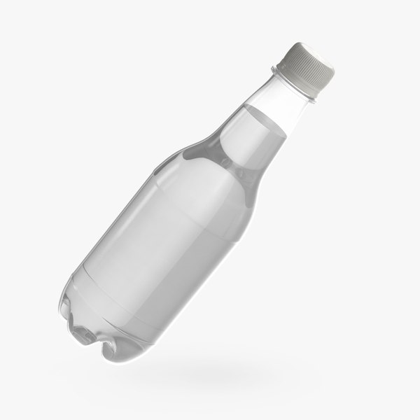 modelo 3d Botella de agua blanca de plástico pequeña - TurboSquid 2222860