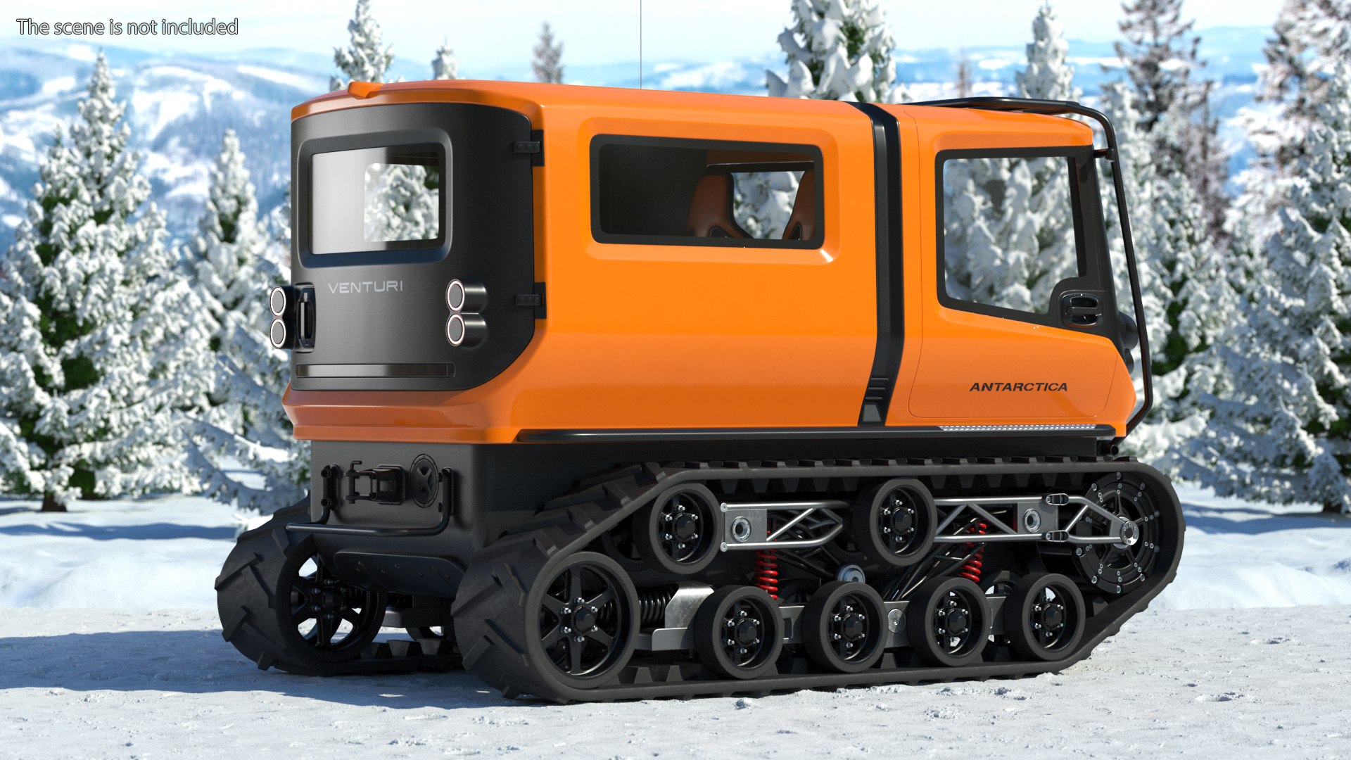 3D Venturi Antarctica Vehicle Simple Interior Rigged For Maya ...