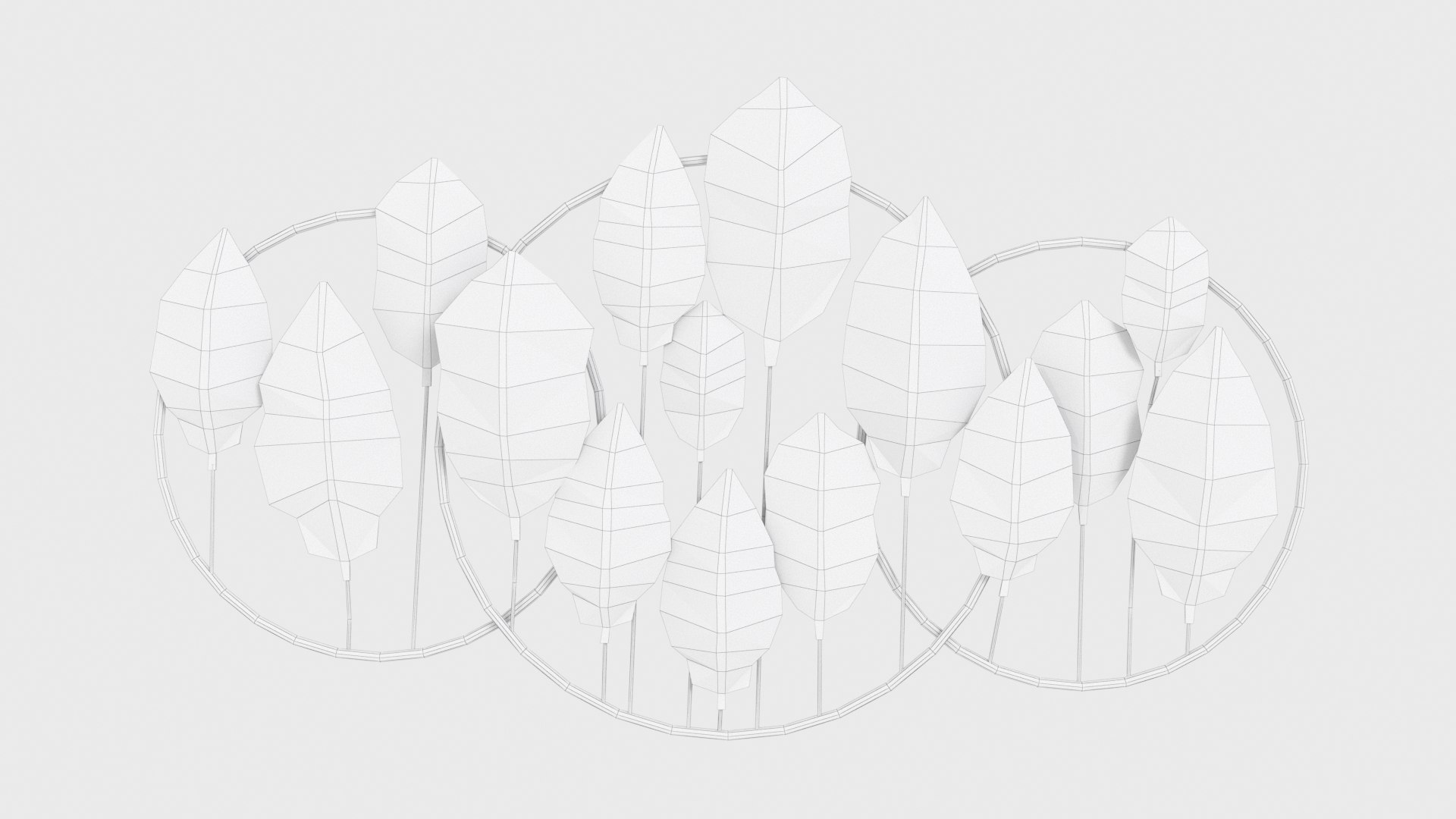 Wall Pano Leaves 3D Model - TurboSquid 2098749