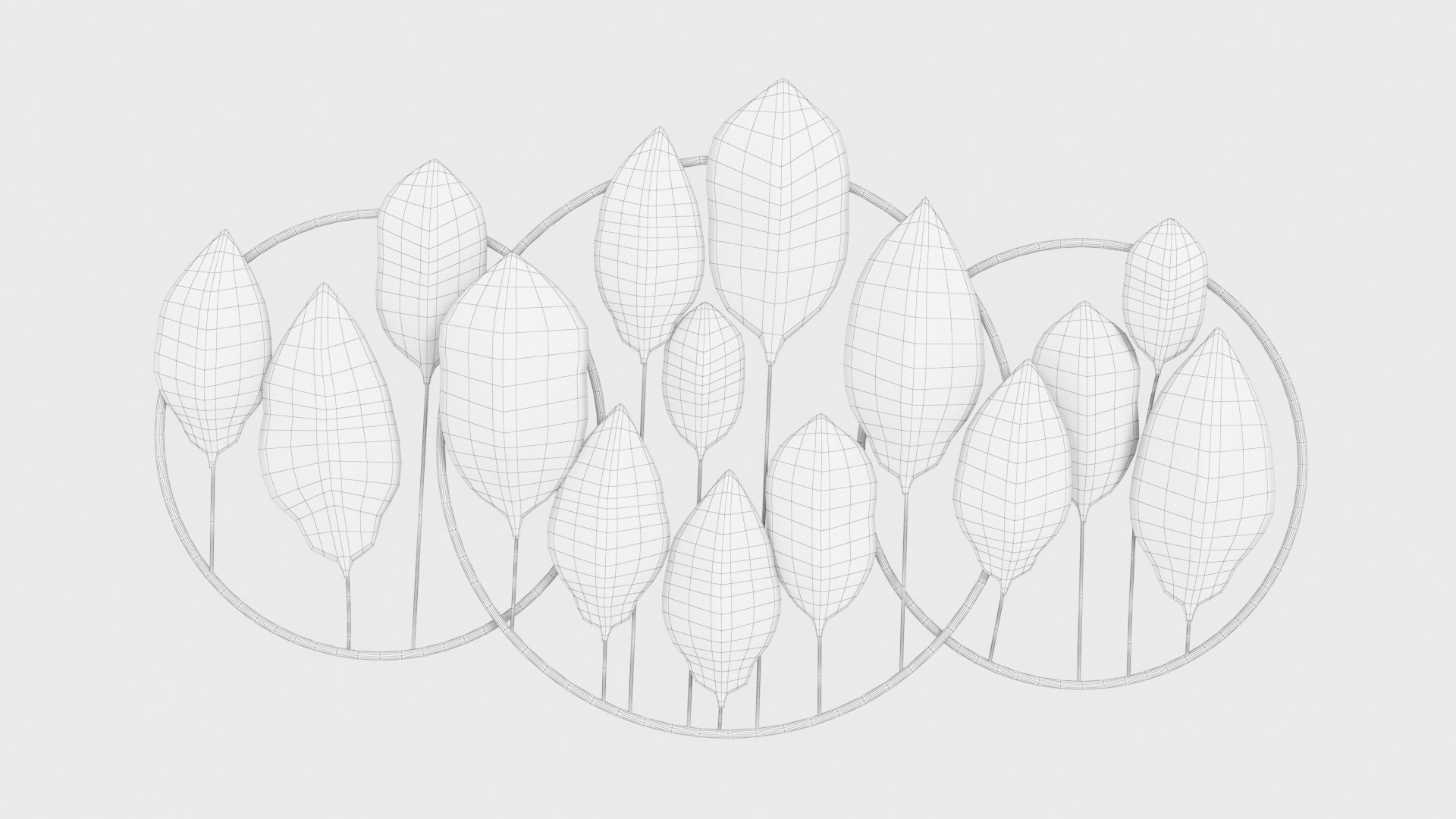 Wall Pano Leaves 3D Model - TurboSquid 2098749