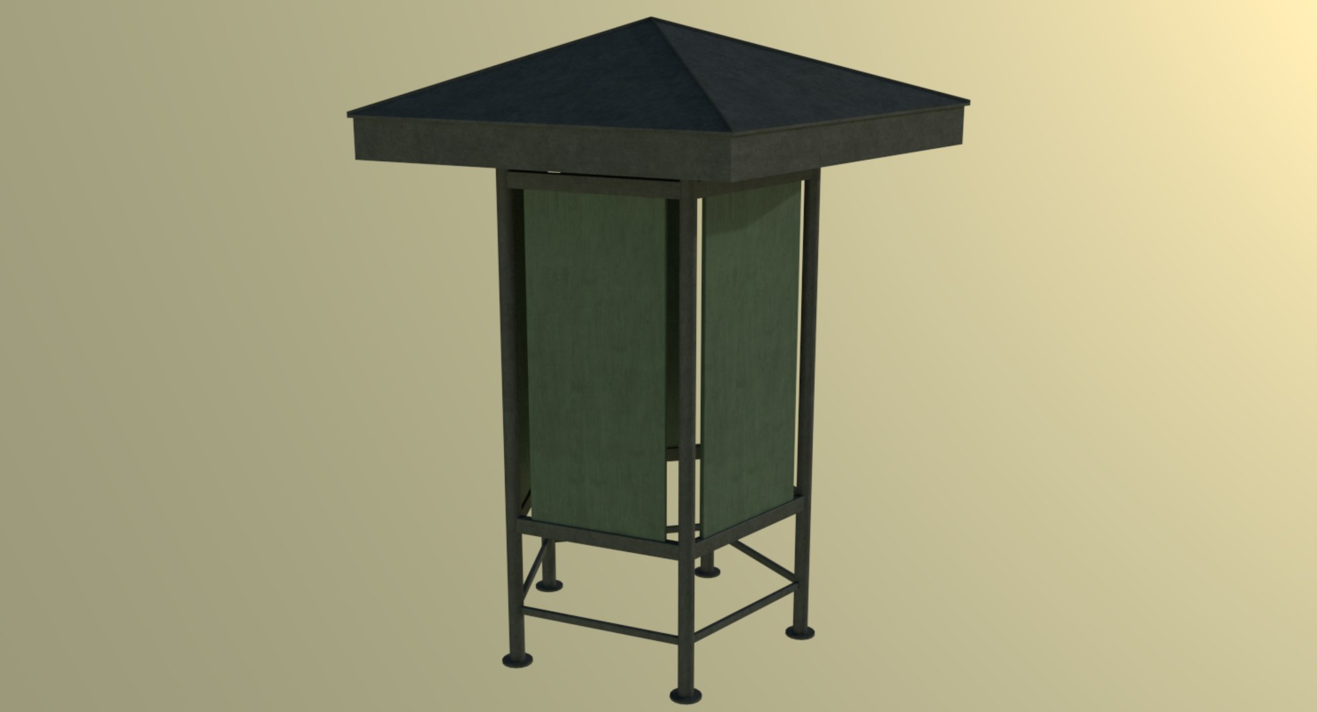 street notice board 3d obj