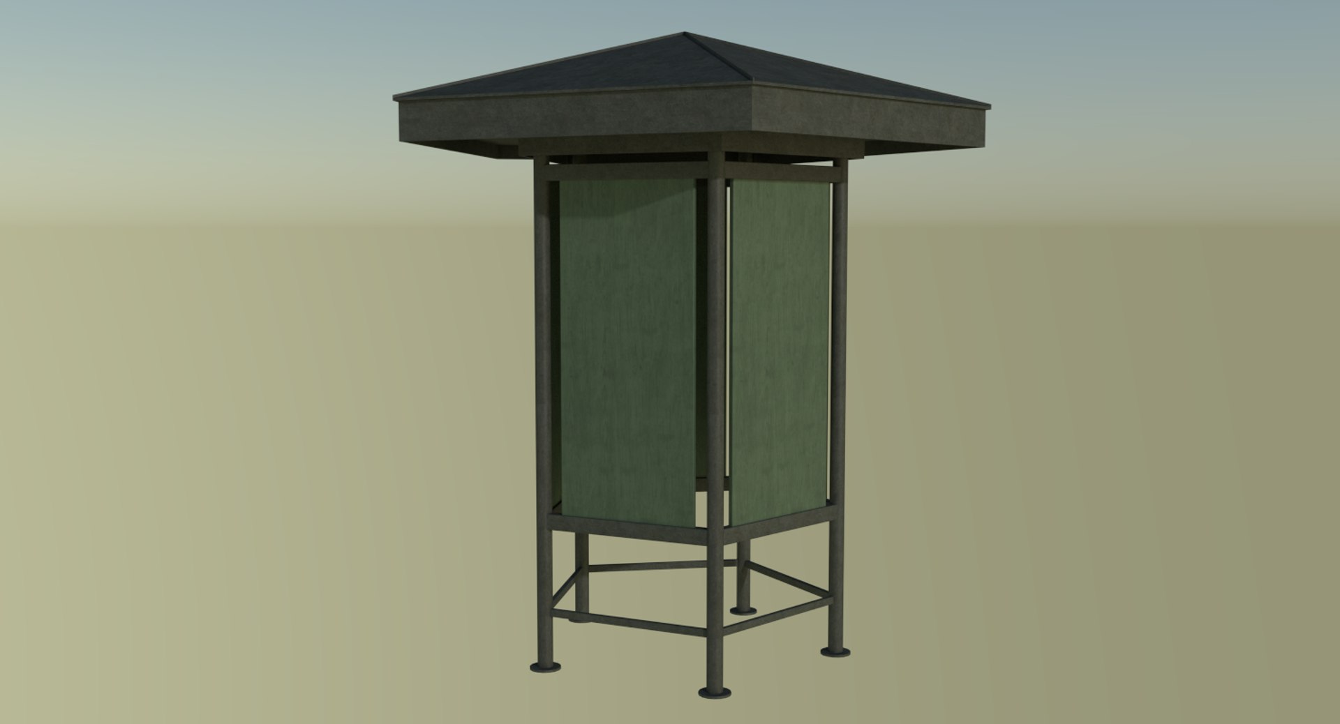 street notice board 3d obj