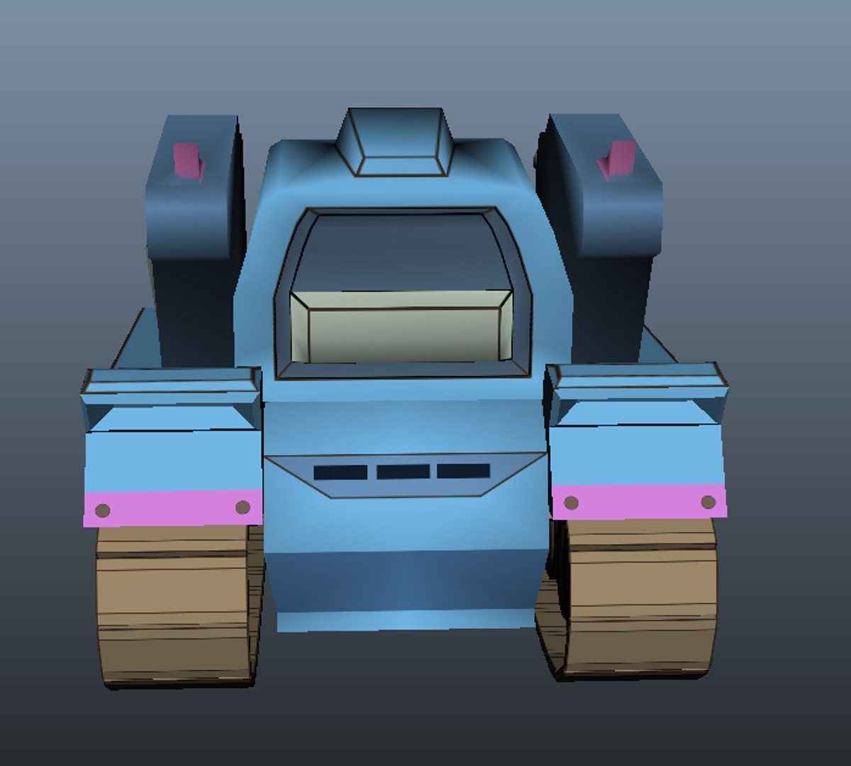 3d Model Cartoon Style Tank