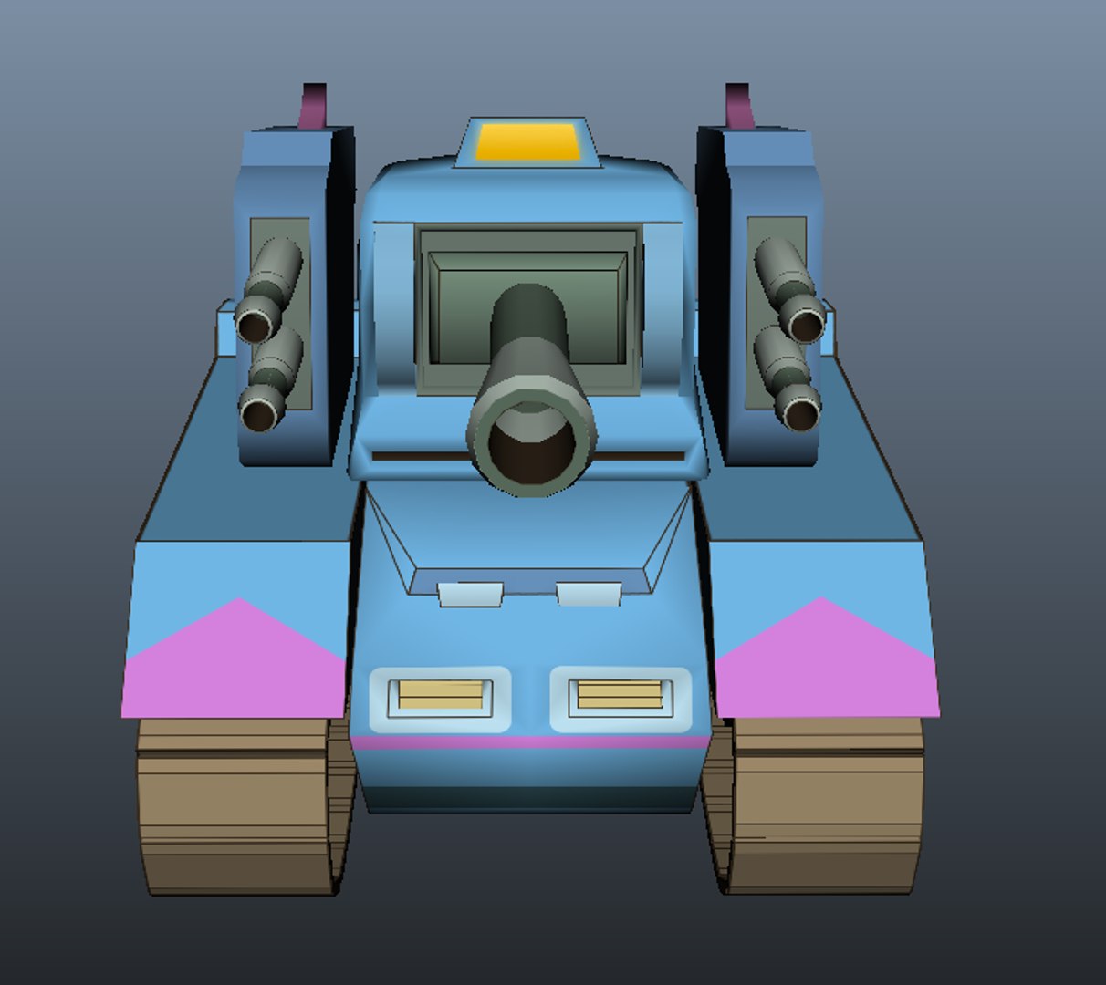 3d Model Cartoon Style Tank