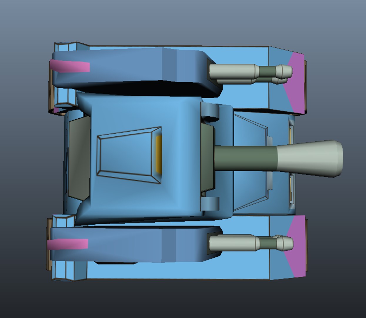 3d Model Cartoon Style Tank