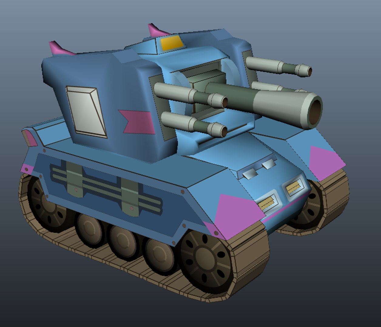 3d Model Cartoon Style Tank
