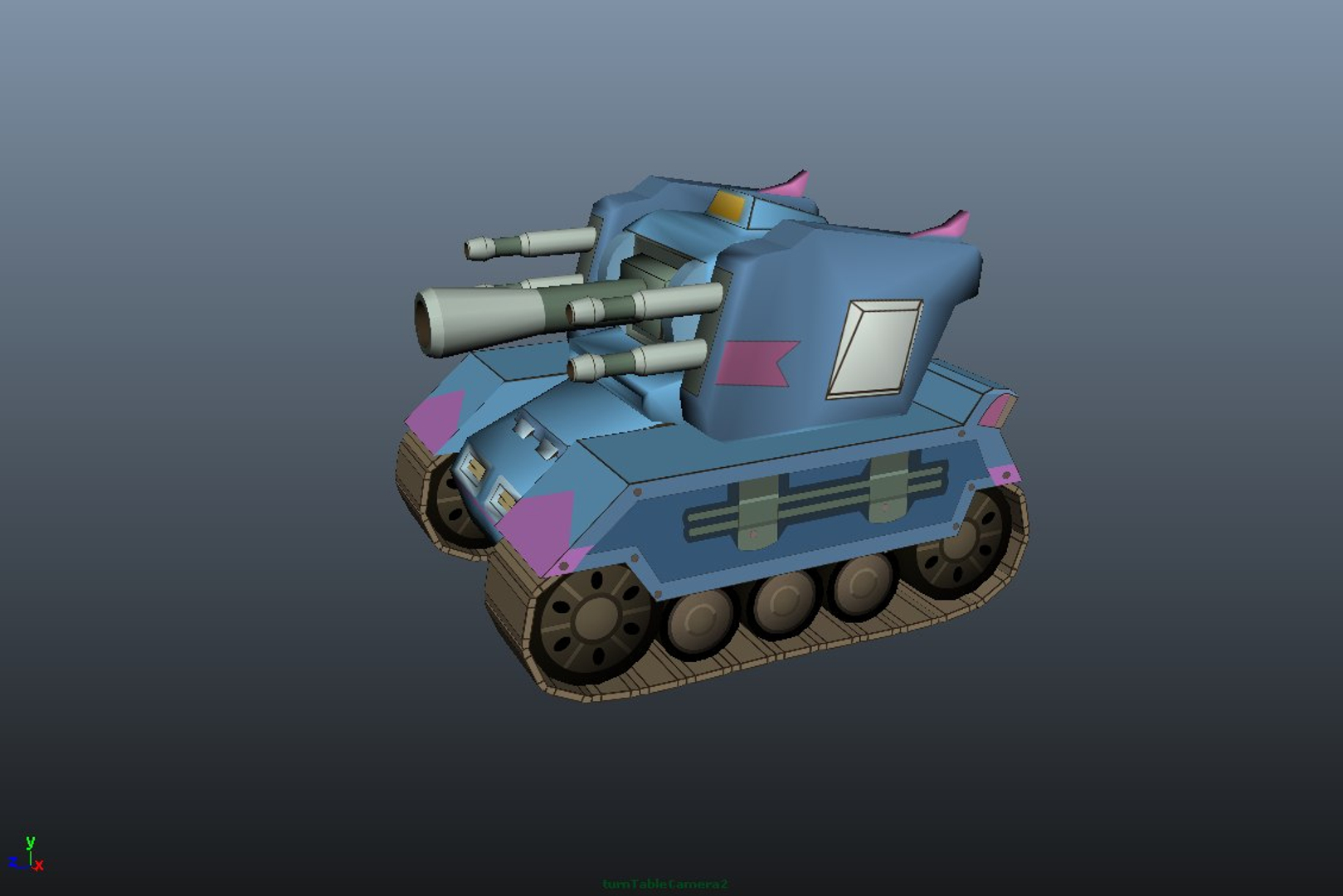 3d Model Cartoon Style Tank