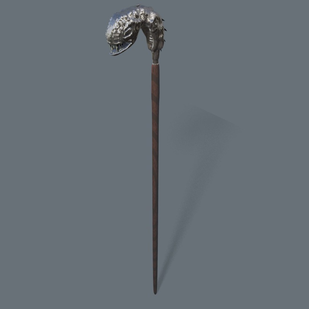 Dragon Cane 3d Obj