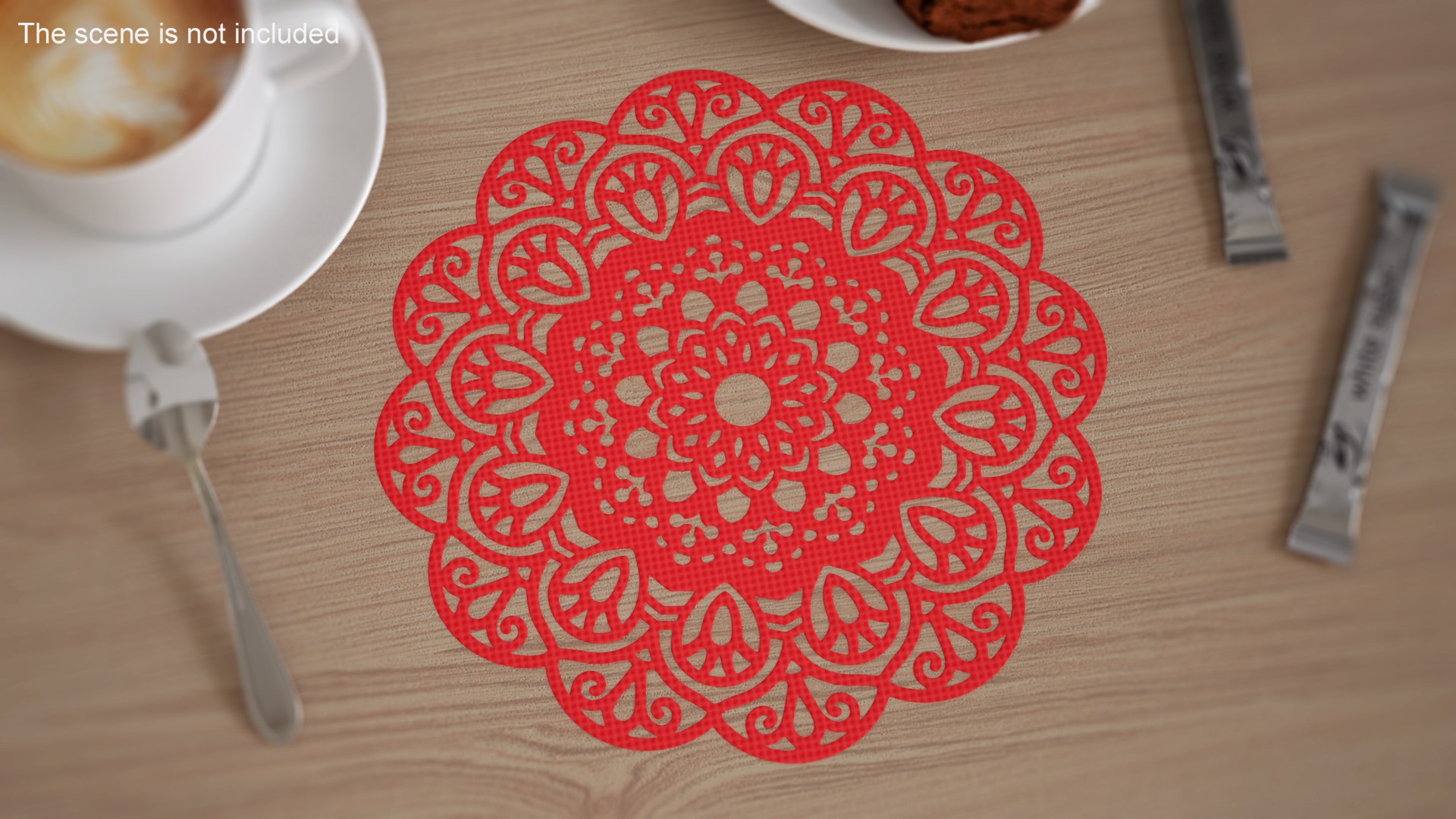 Decorative Round Lace Paper Doilie Red 3D Model - TurboSquid 2041070